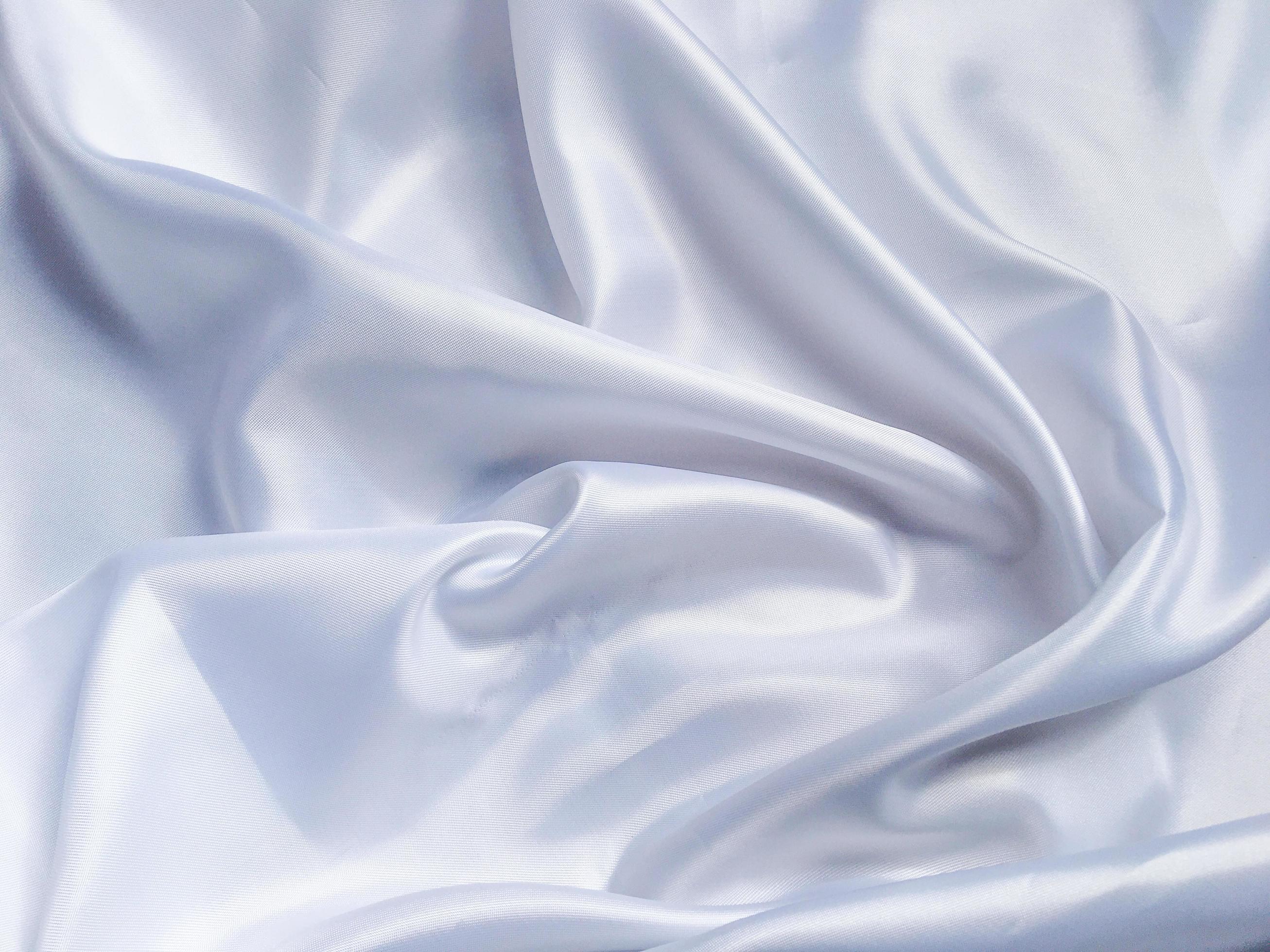 white crumpled fabric texture background. Silk curtain with fold waves for design 12902825 Stock ...