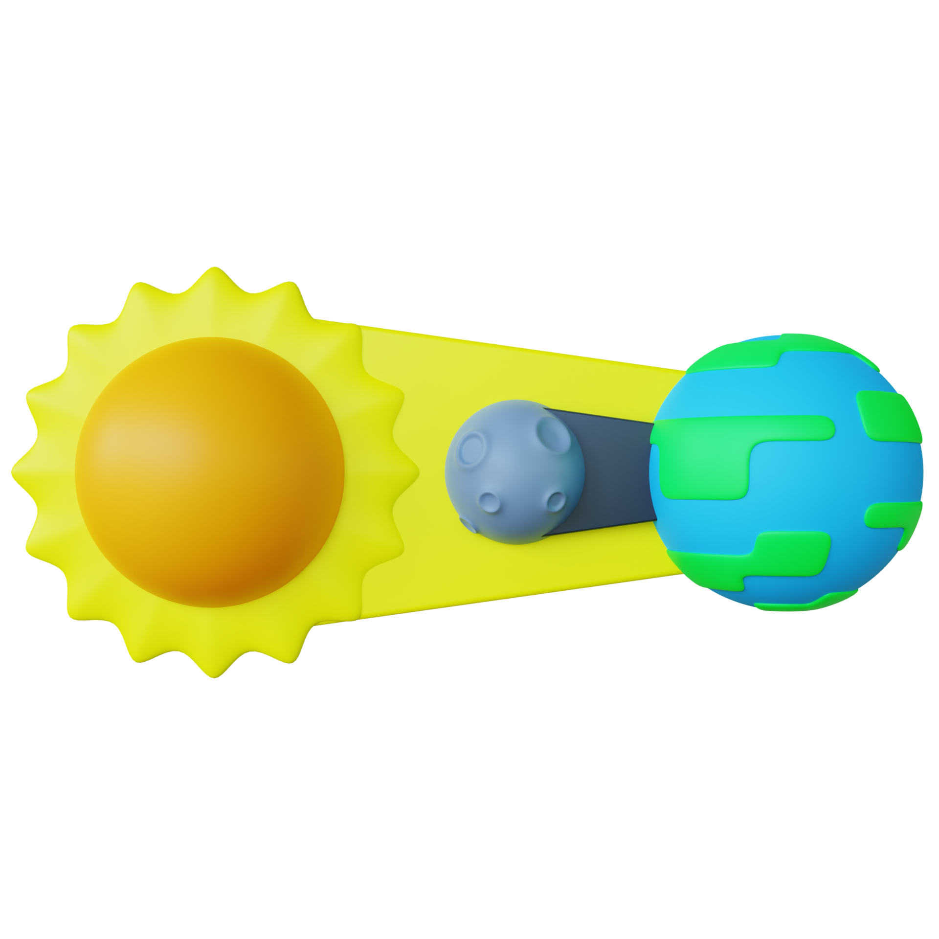 3D Solar Eclipse Infographic Illustration. Highly Rendered Stylized ...