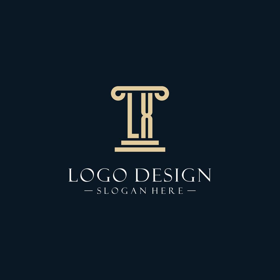 LX initial monogram logos with pillar shapes style 12907477 Vector Art at Vecteezy