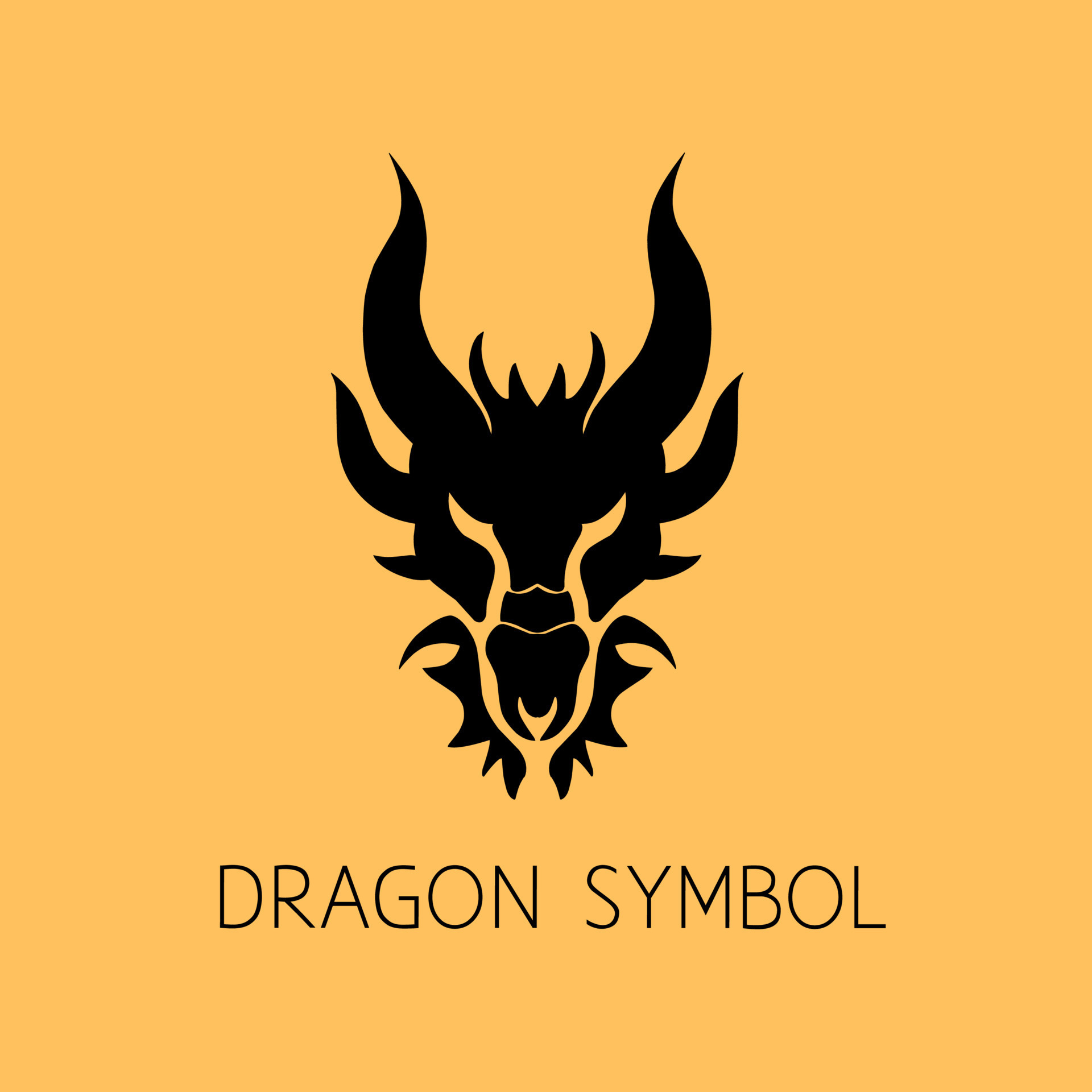 Dragon Front View Vector