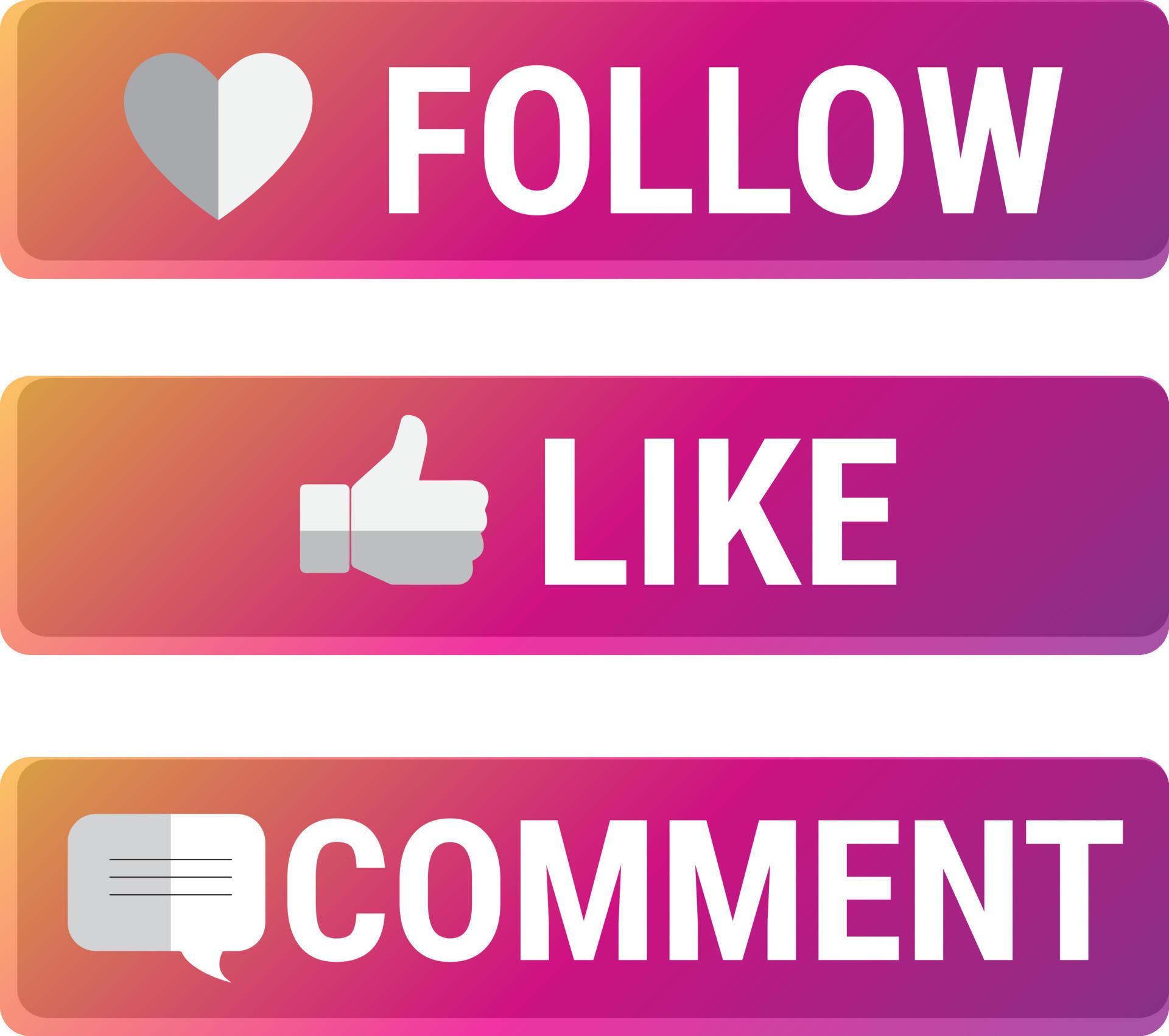 Social media notification icon. Follow, comment, like icon. 3d design with gradient colors ...