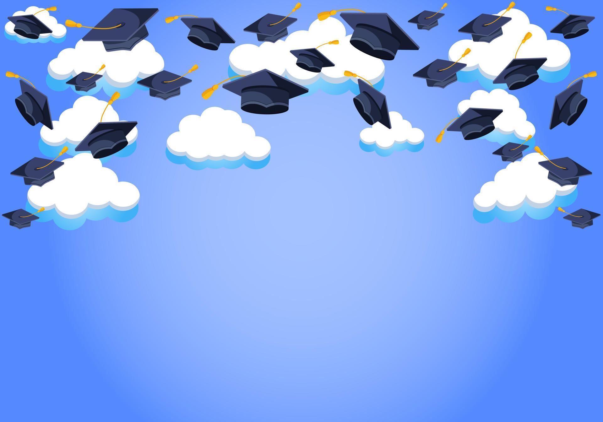 graphic illustration design vector of school graduation background with ...