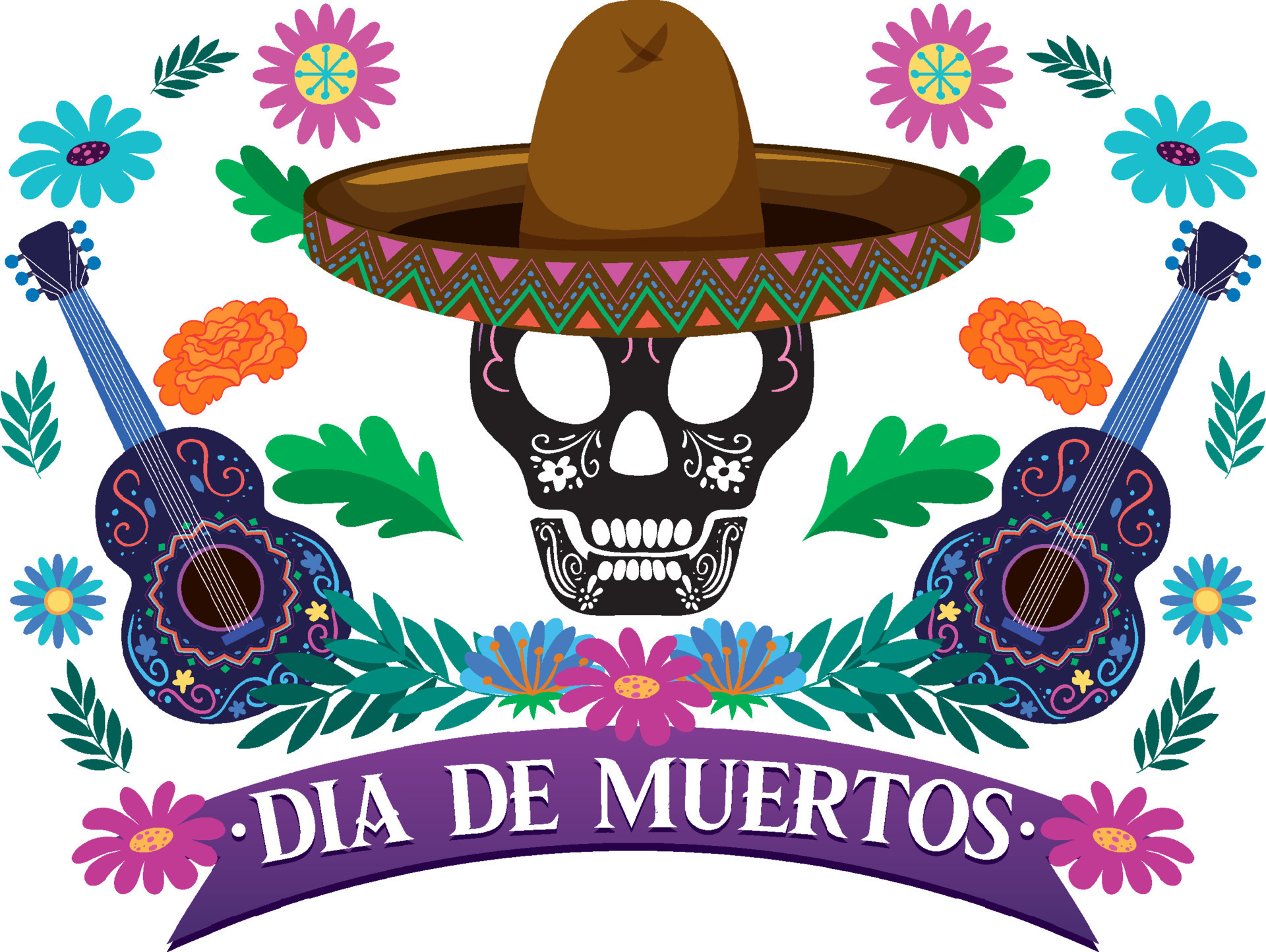 Day Of The Dead Logo Design 12911426 Vector Art At Vecteezy