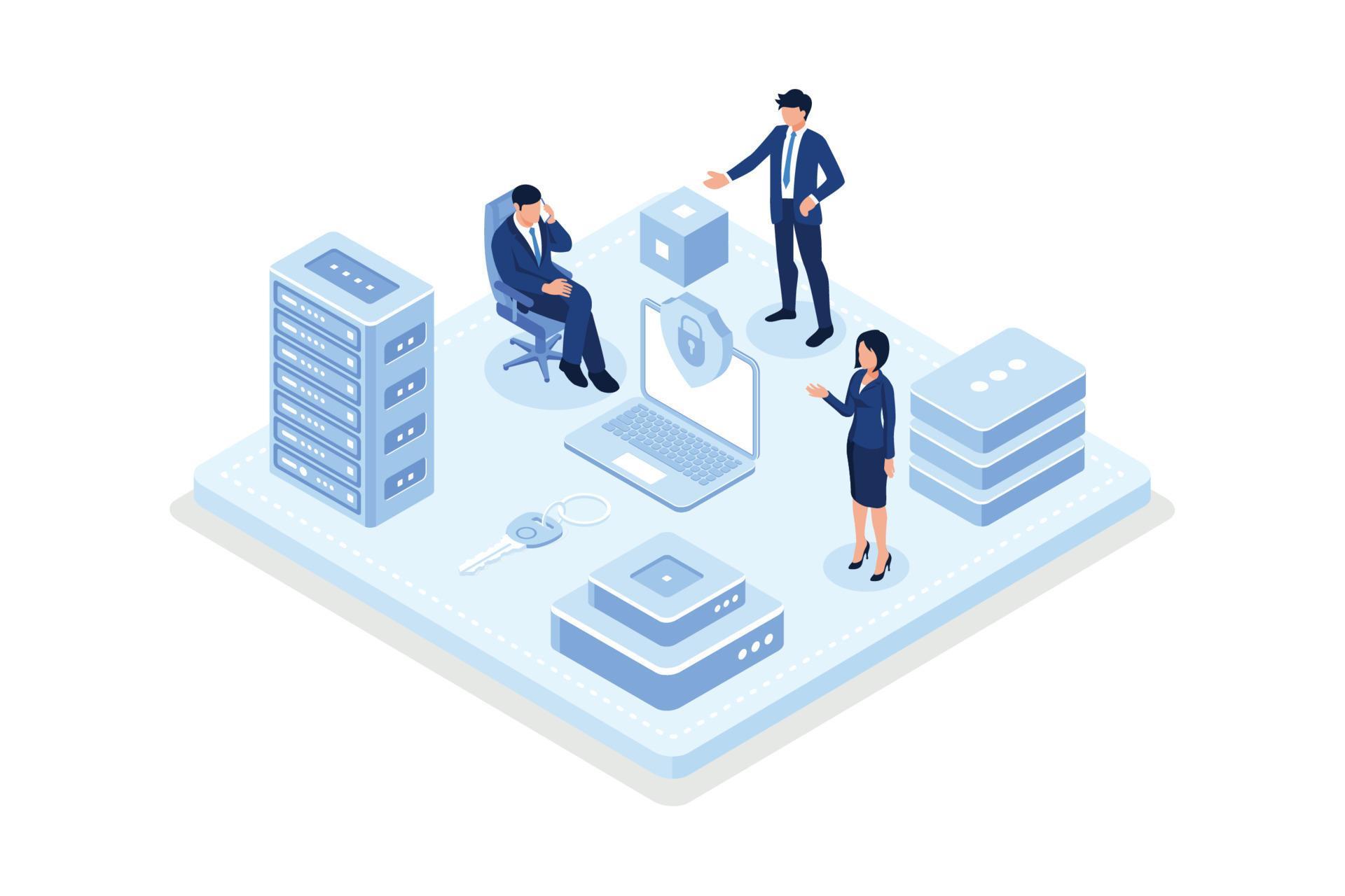 Laptop with Security Connection to Data Center and to External Hard ...