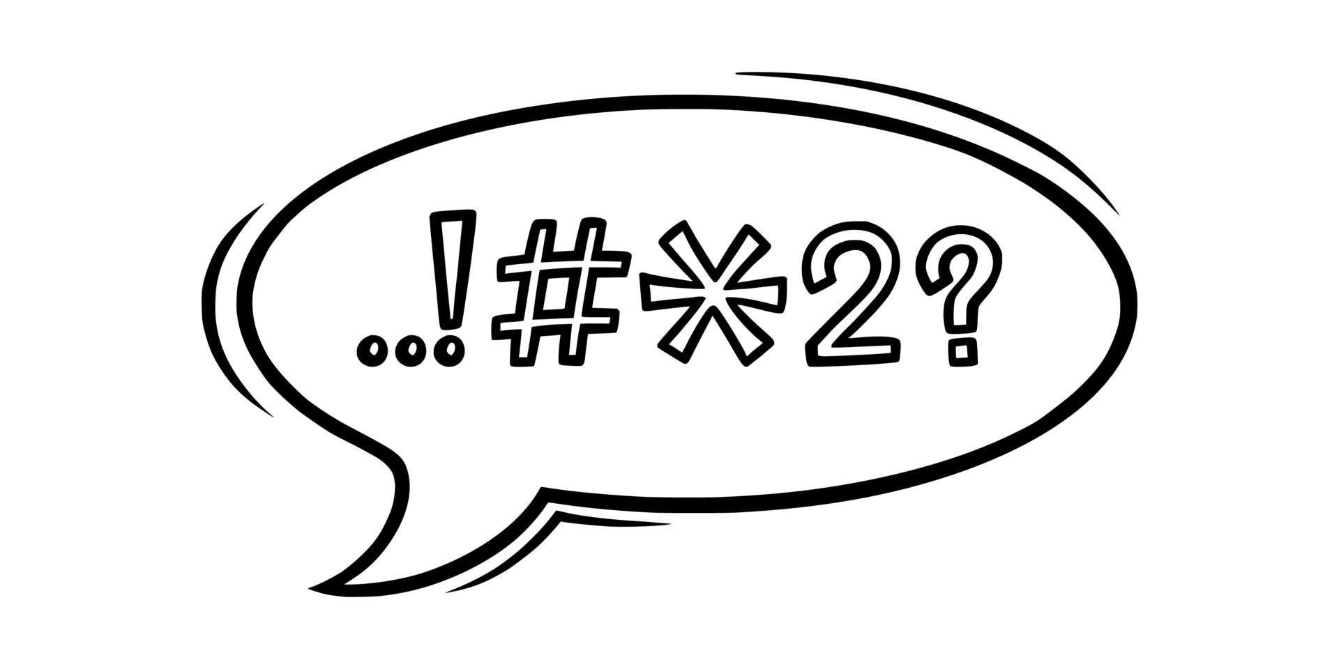 Swearing speech bubble censored with symbols. Hand drawn swear words in ... Swearing speech bubble censored with symbols. Hand drawn swear words in ...