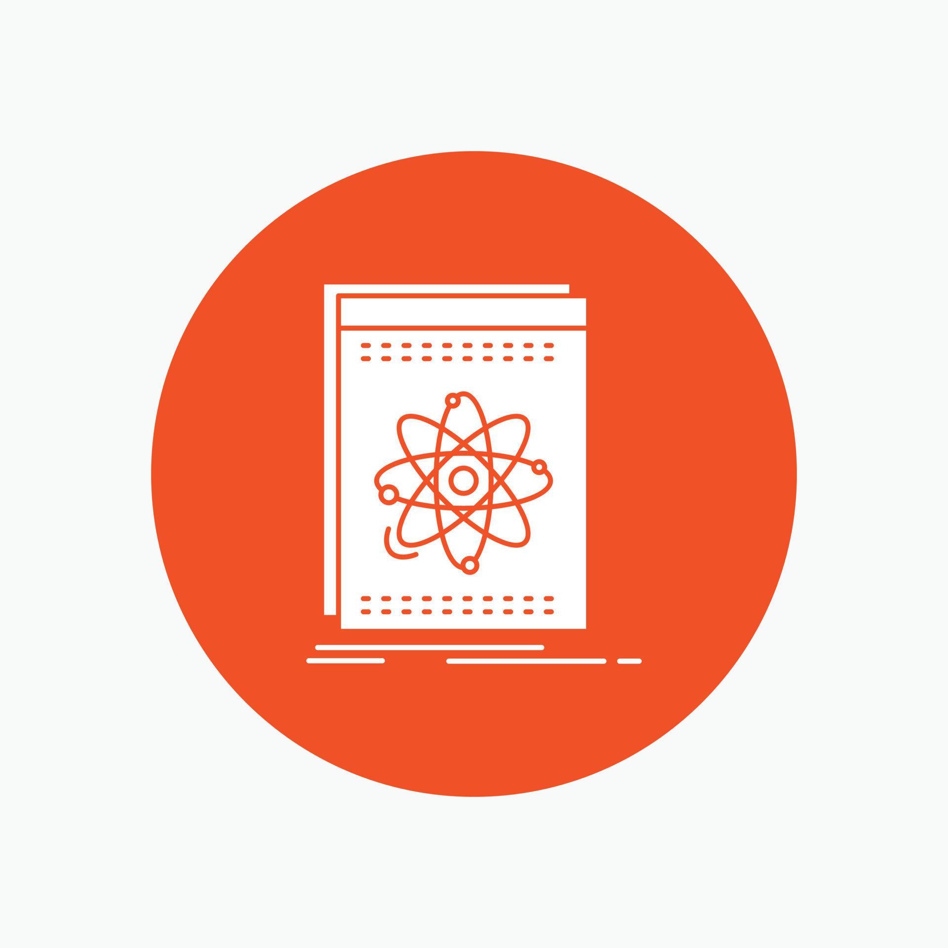 Api. application. developer. platform. science White Glyph Icon in Circle. Vector Button ...
