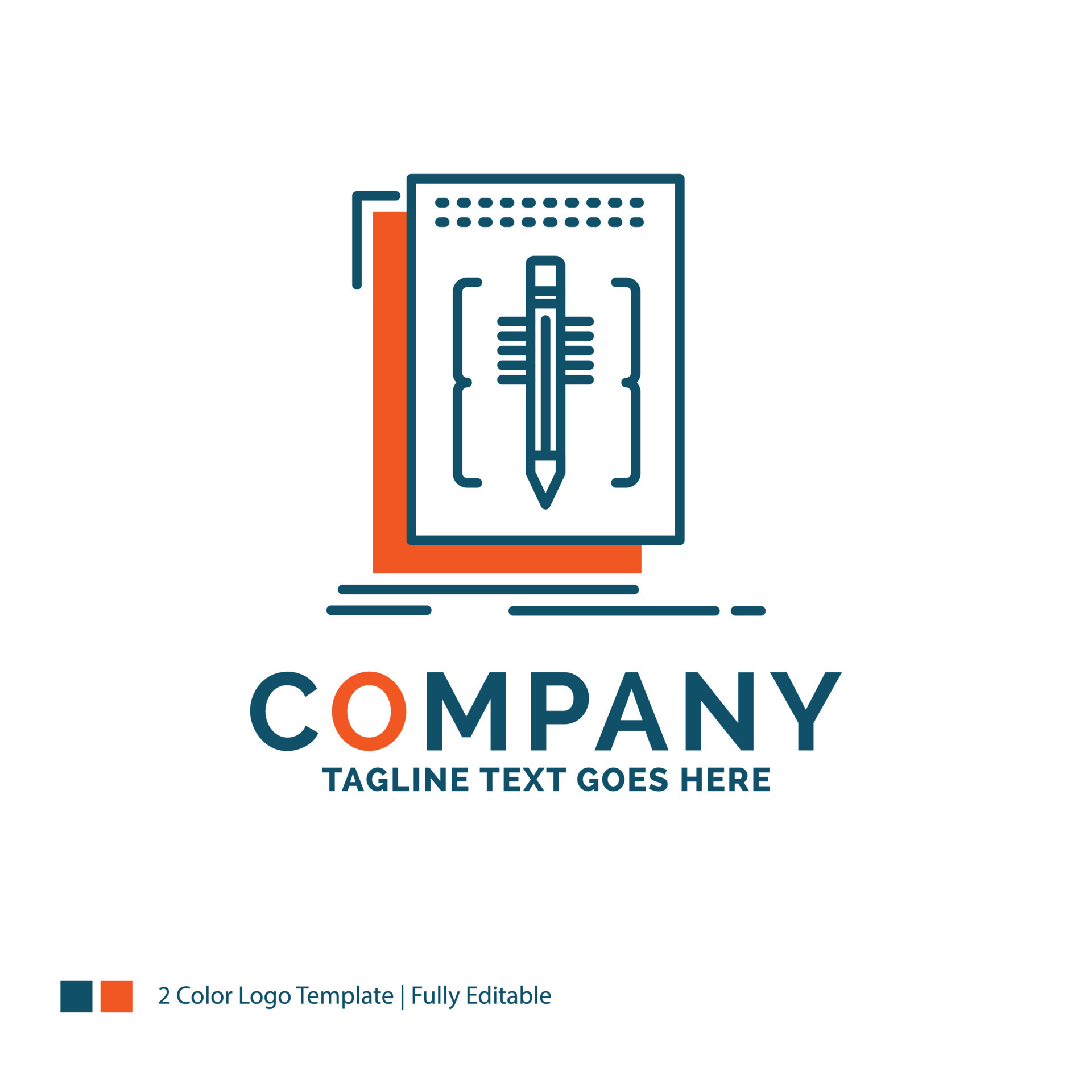 Code. edit. editor. language. program Logo Design. Blue and Orange ...