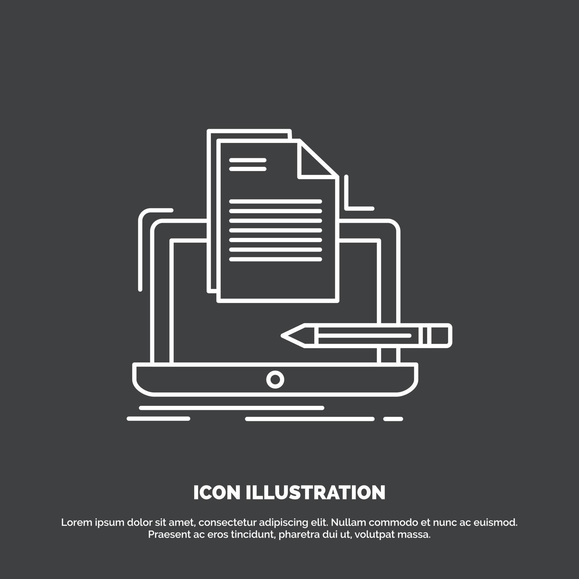 Coder Coding Computer List Paper Icon Line Vector Symbol For Ui And Ux Website Or Mobile