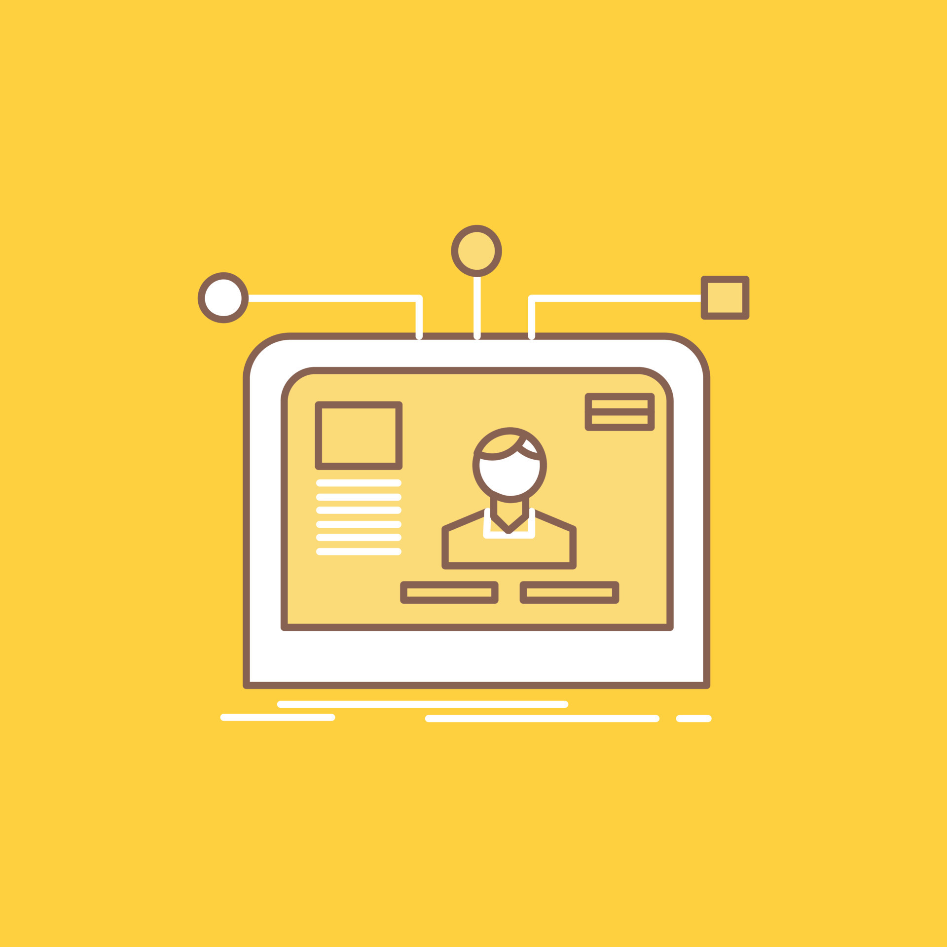 Interface Website User Layout Design Flat Line Filled Icon