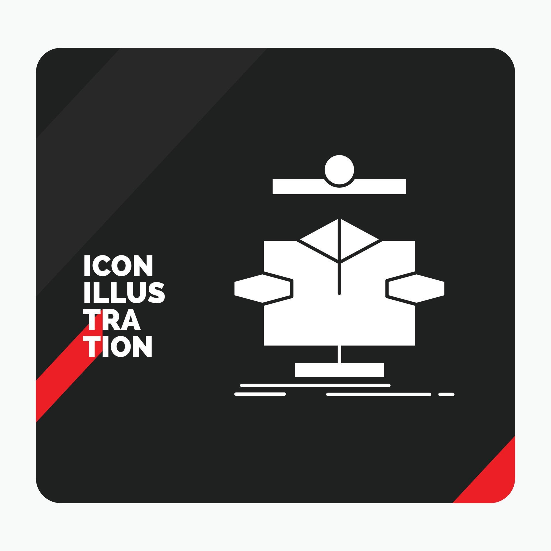 Red and Black Creative presentation Background for Algorithm. chart. data. diagram. flow Glyph ...