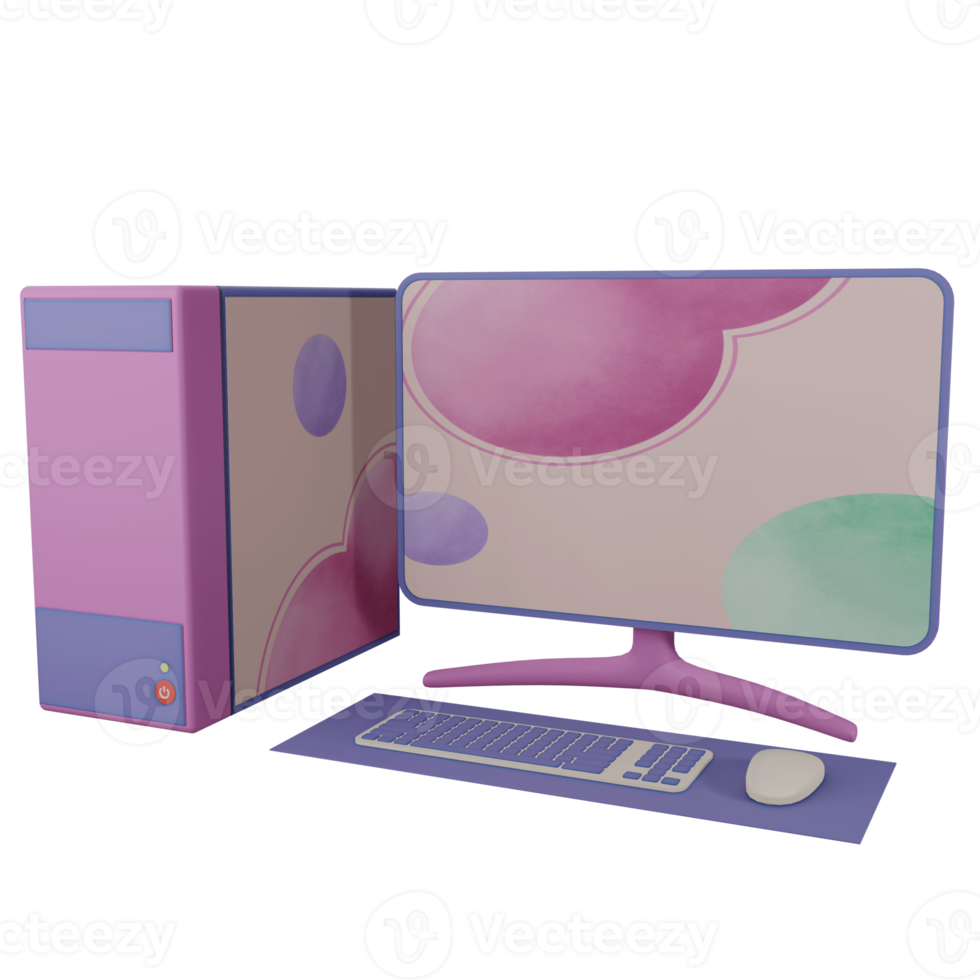 3D Desktop Computer Isolated Object With High Quality Render 12916336 PNG