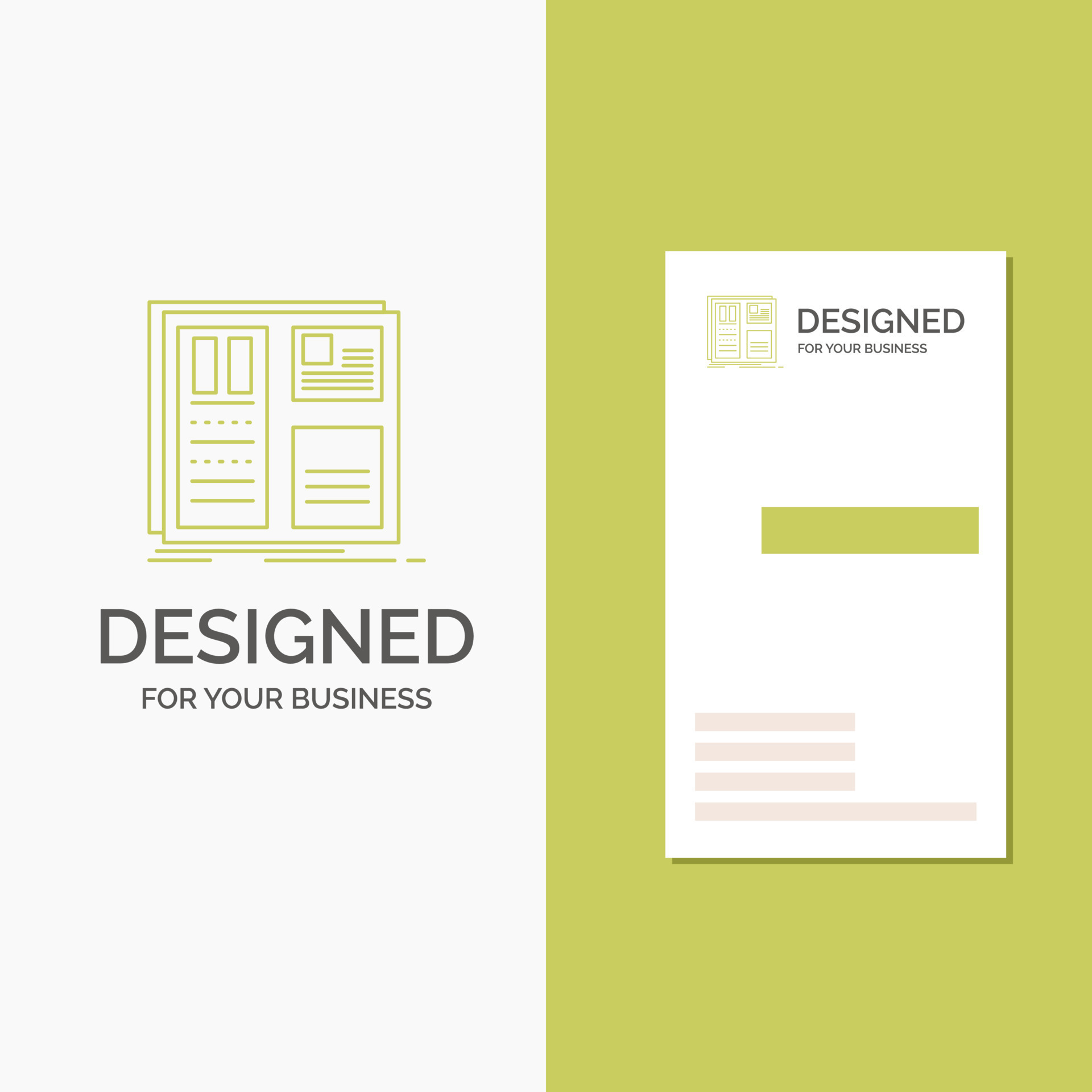 Business Logo For Design Grid Interface Layout Ui Vertical Green