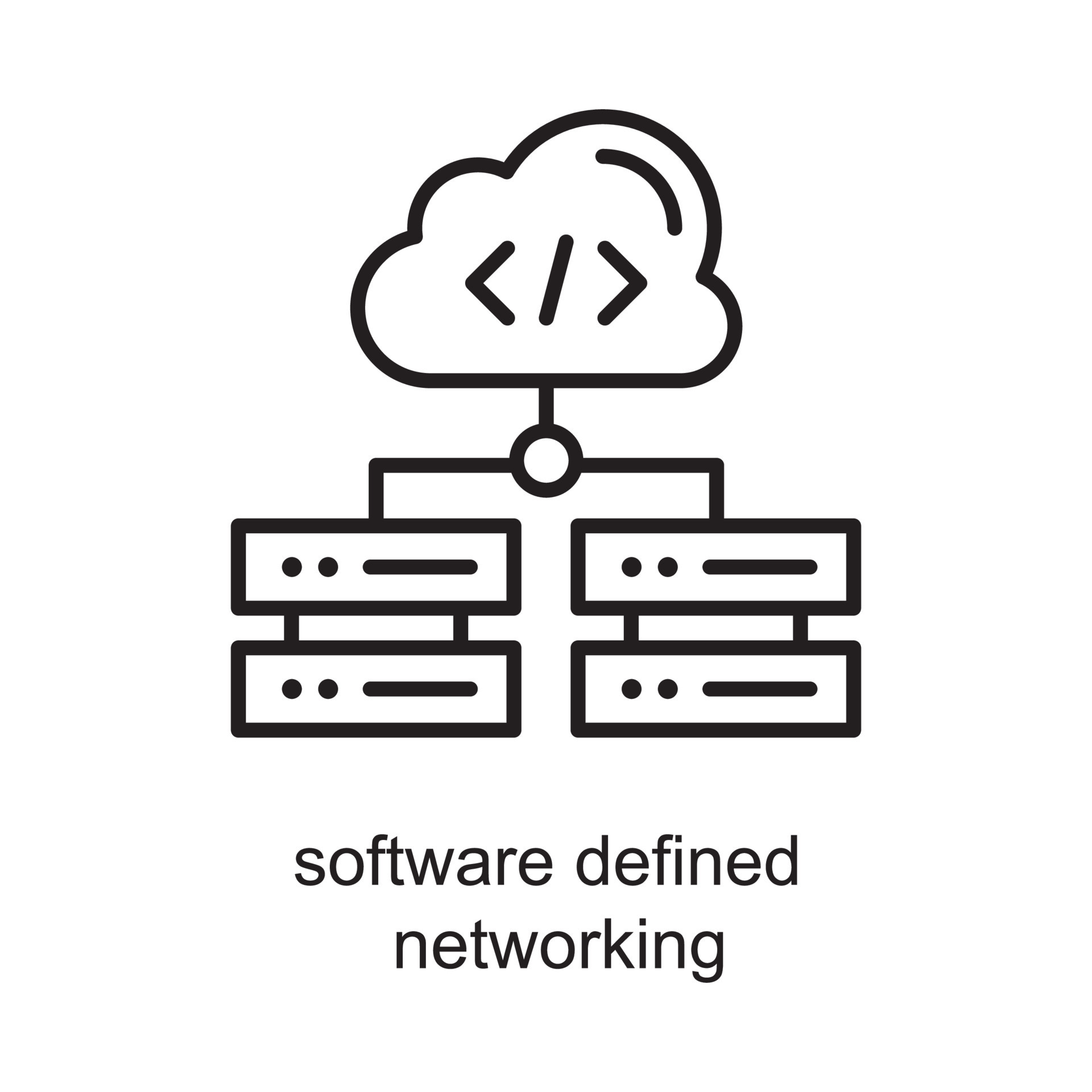 software defined networking vector Outline Icon Design illustration ... software defined networking vector Outline Icon Design illustration ...