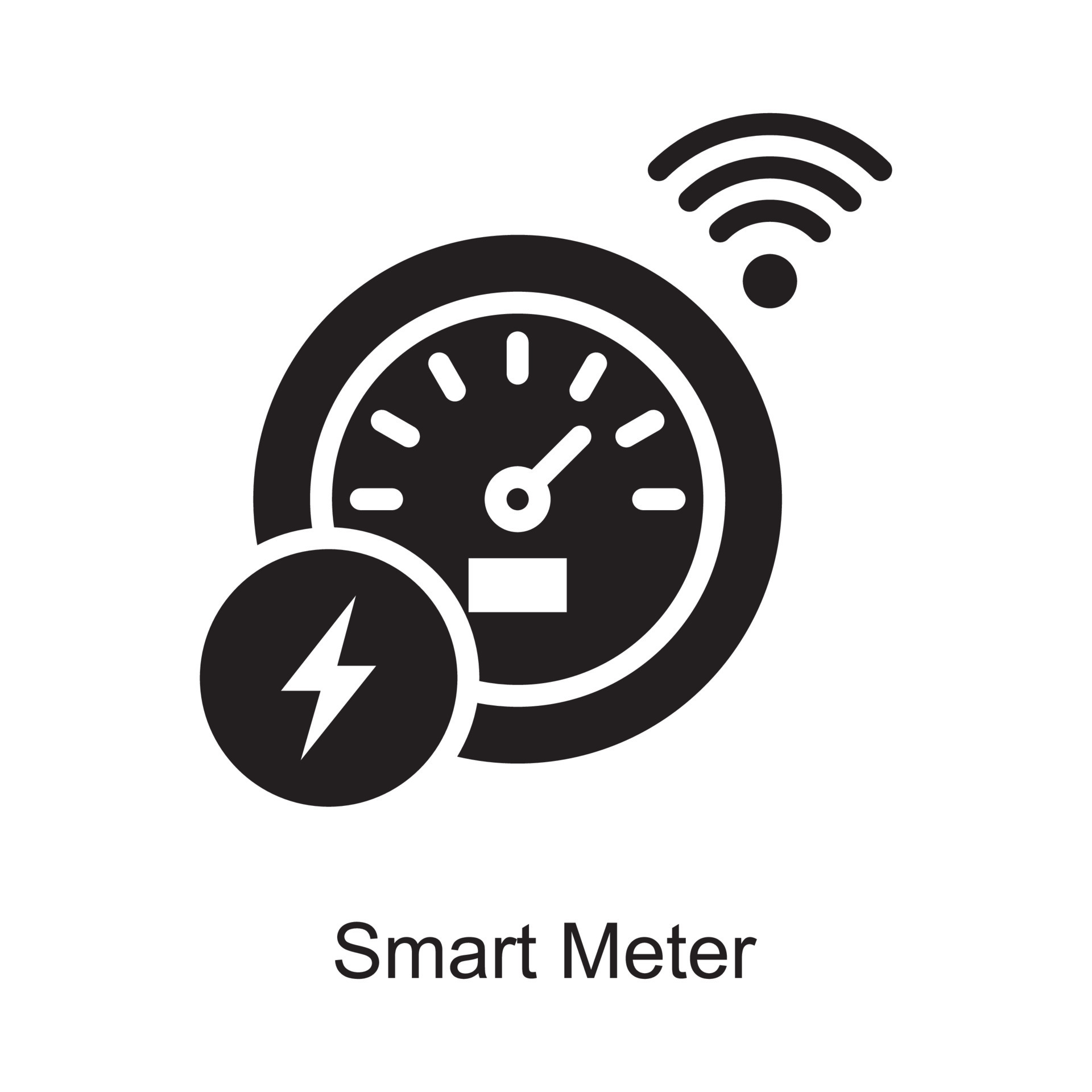 Smart Meter vector Outline Icon Design illustration. Internet of Things ... Smart Meter vector Outline Icon Design illustration. Internet of Things ...