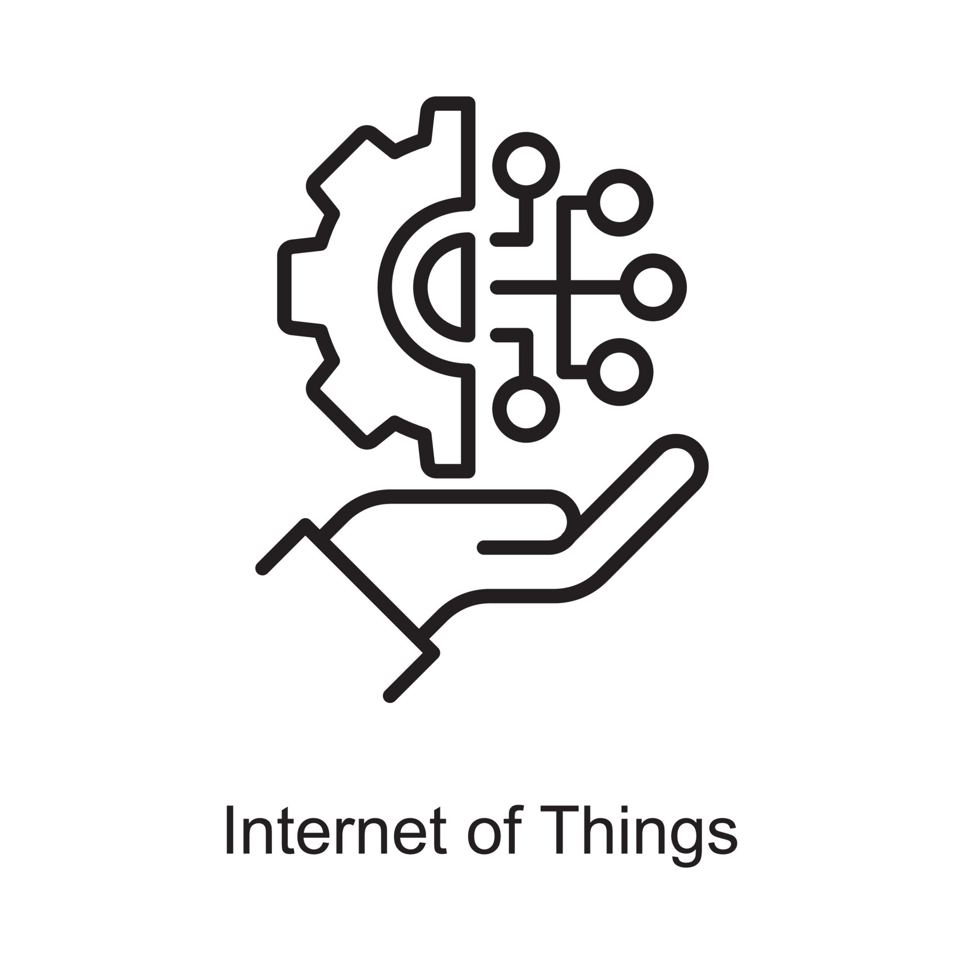 Internet of Things vector Outline Icon Design illustration. Internet of ...