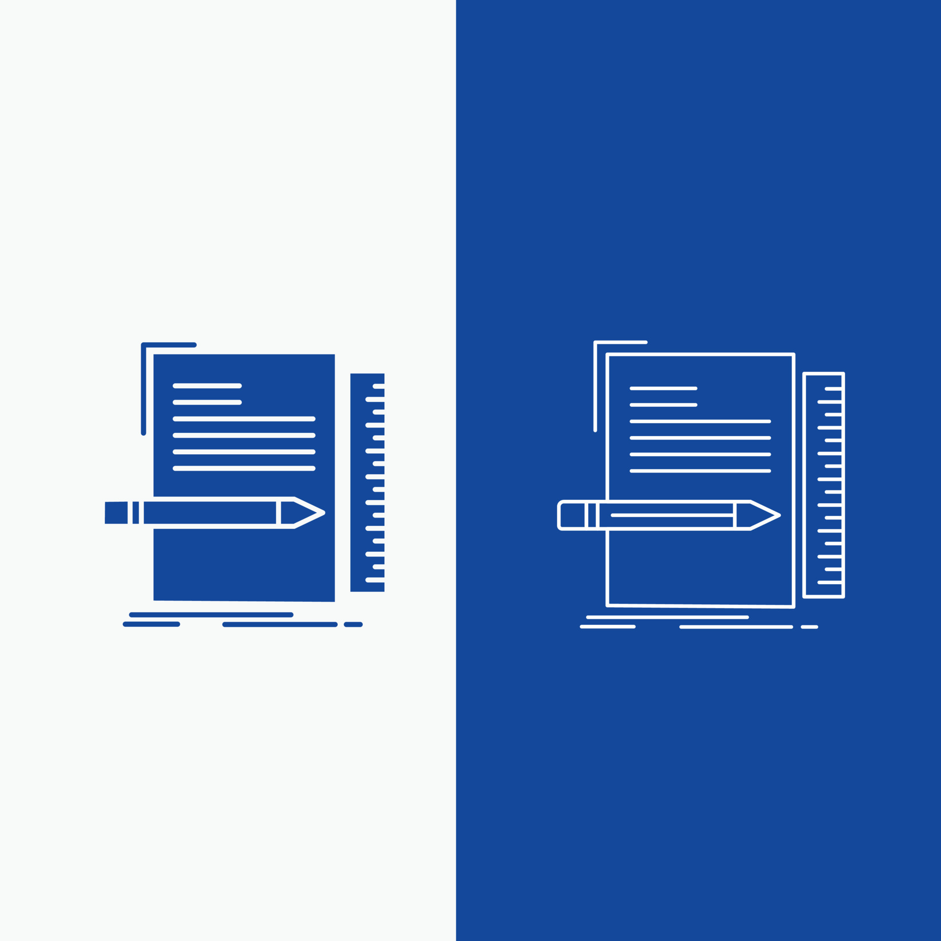 Code Coding File Programming Script Line And Glyph Web Button In Blue Color Vertical Banner