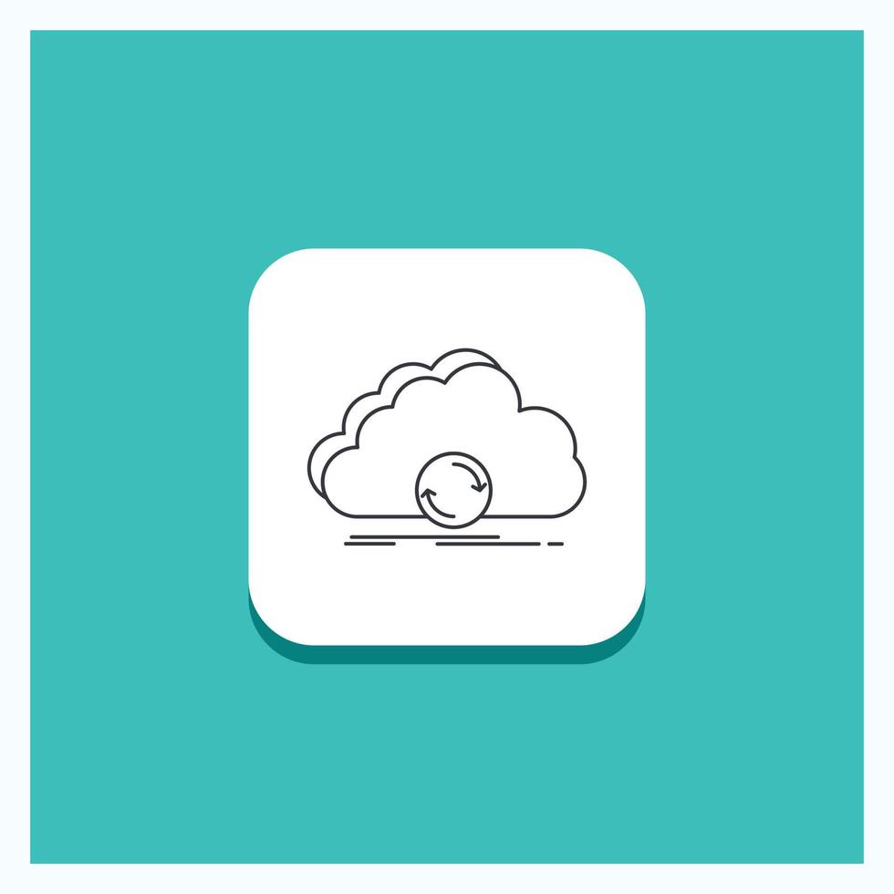 Round Button for cloud. syncing. sync. data. synchronization Line icon ... Round Button for cloud. syncing. sync. data. synchronization Line icon ...