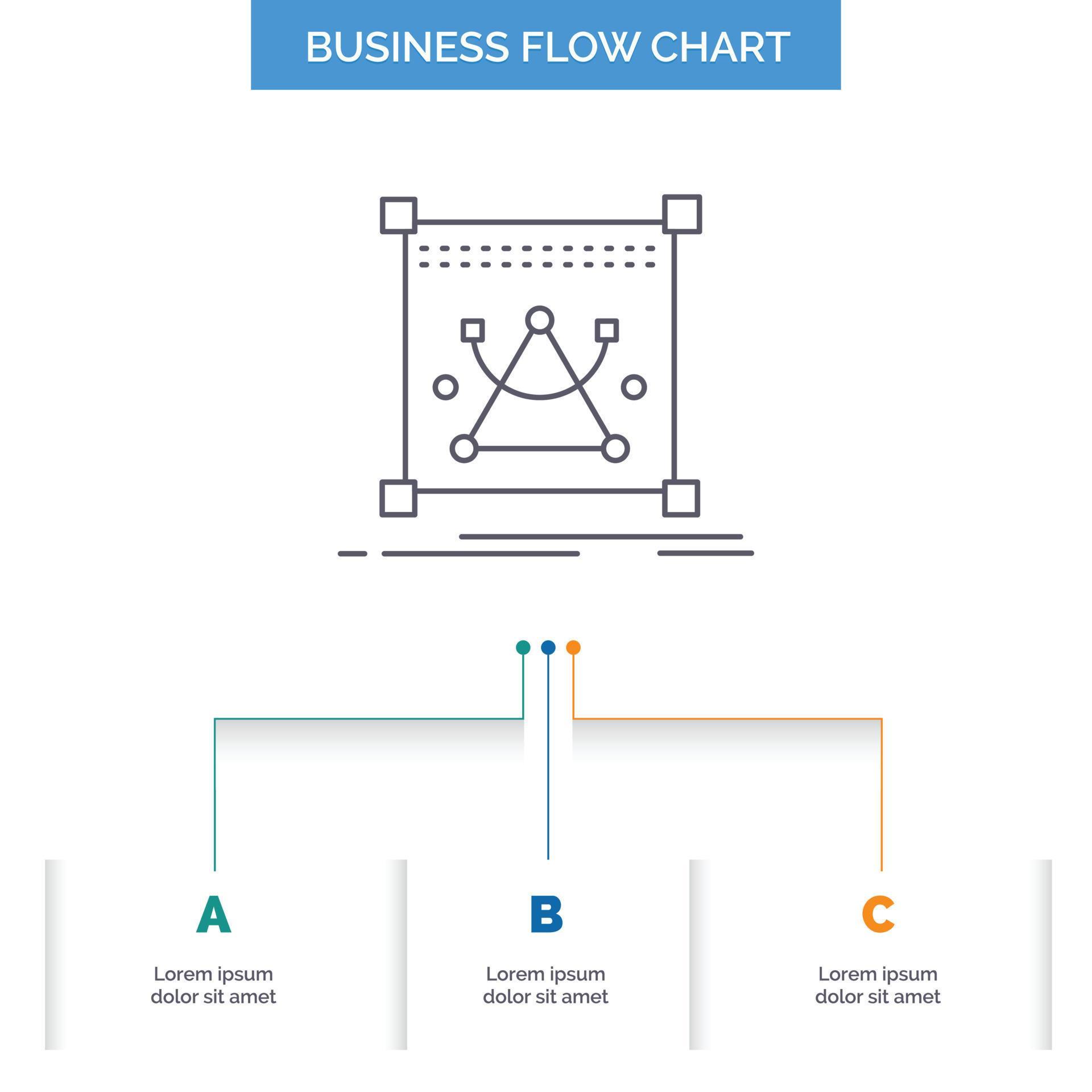 3d. edit. editing. object. resize Business Flow Chart Design with 3 ...
