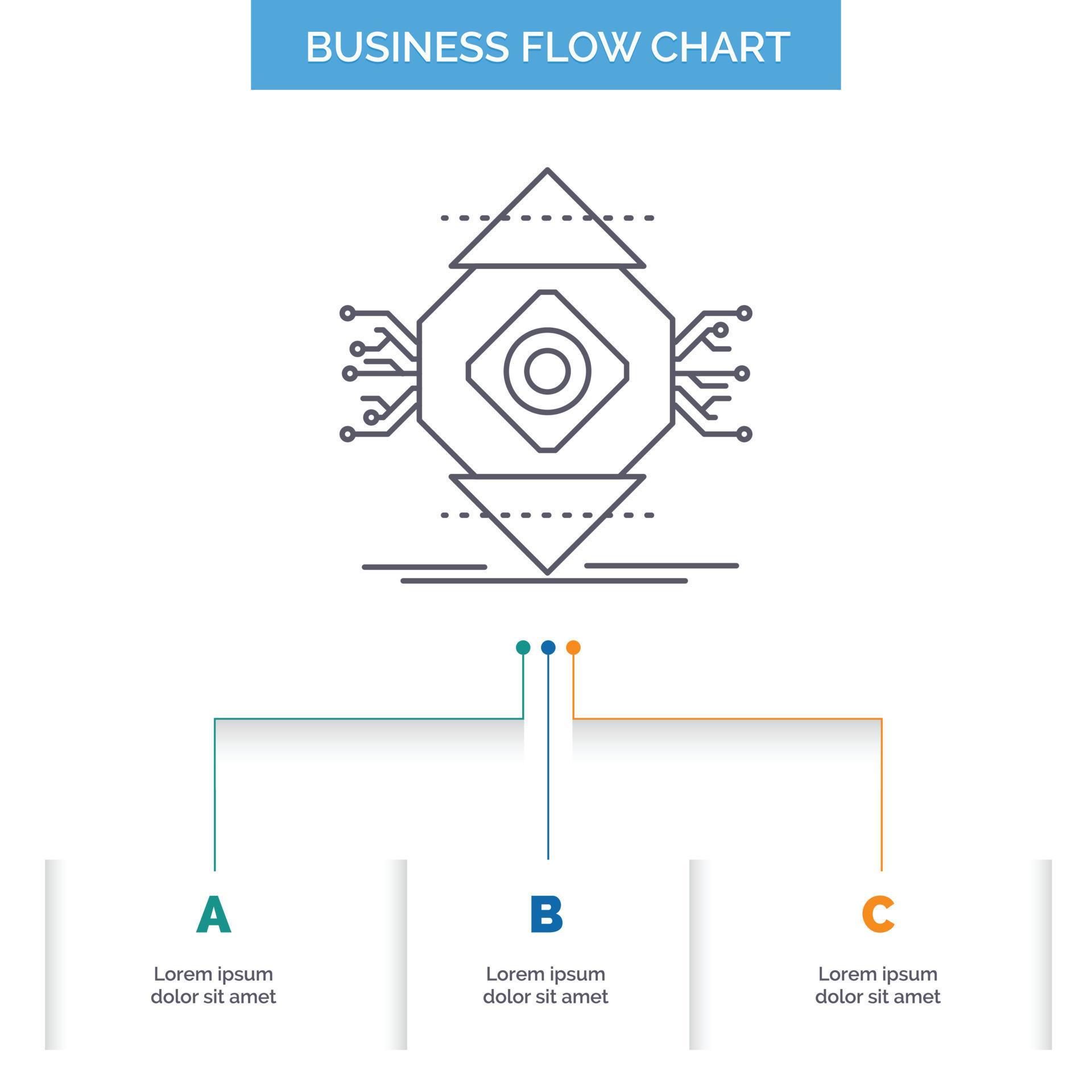 Ubicomp Computing Ubiquitous Computer Concept Business Flow Chart Design With 3 Steps Line