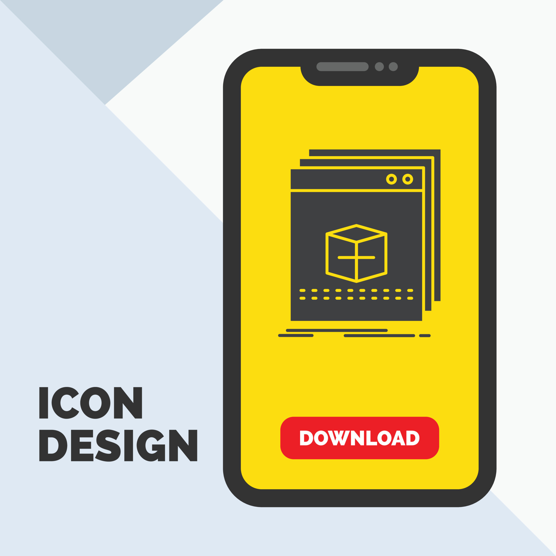 Software App Application File Program Glyph Icon In Mobile For