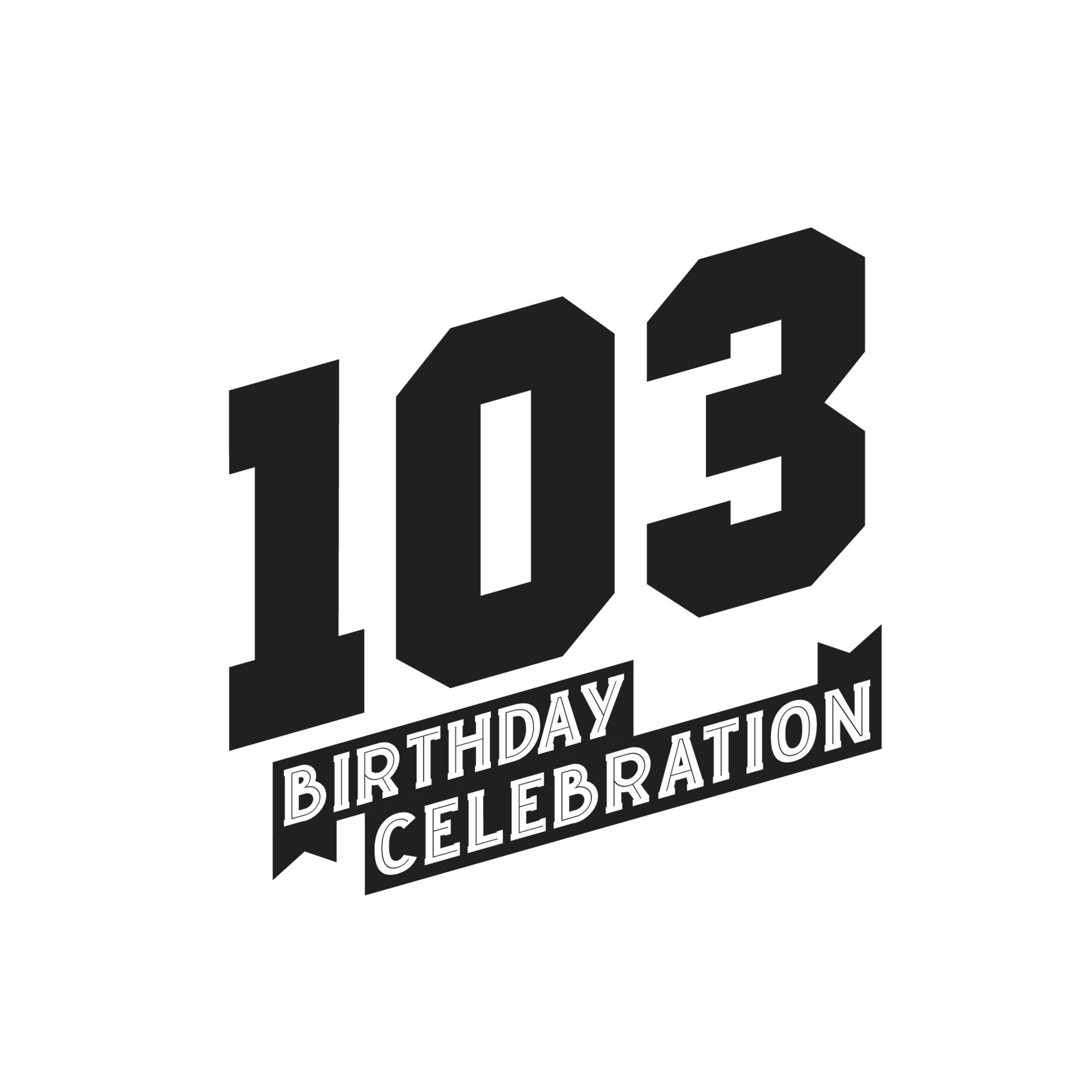 103 Birthday Celebration greetings card, 103rd years birthday 12919125 Vector Art at Vecteezy