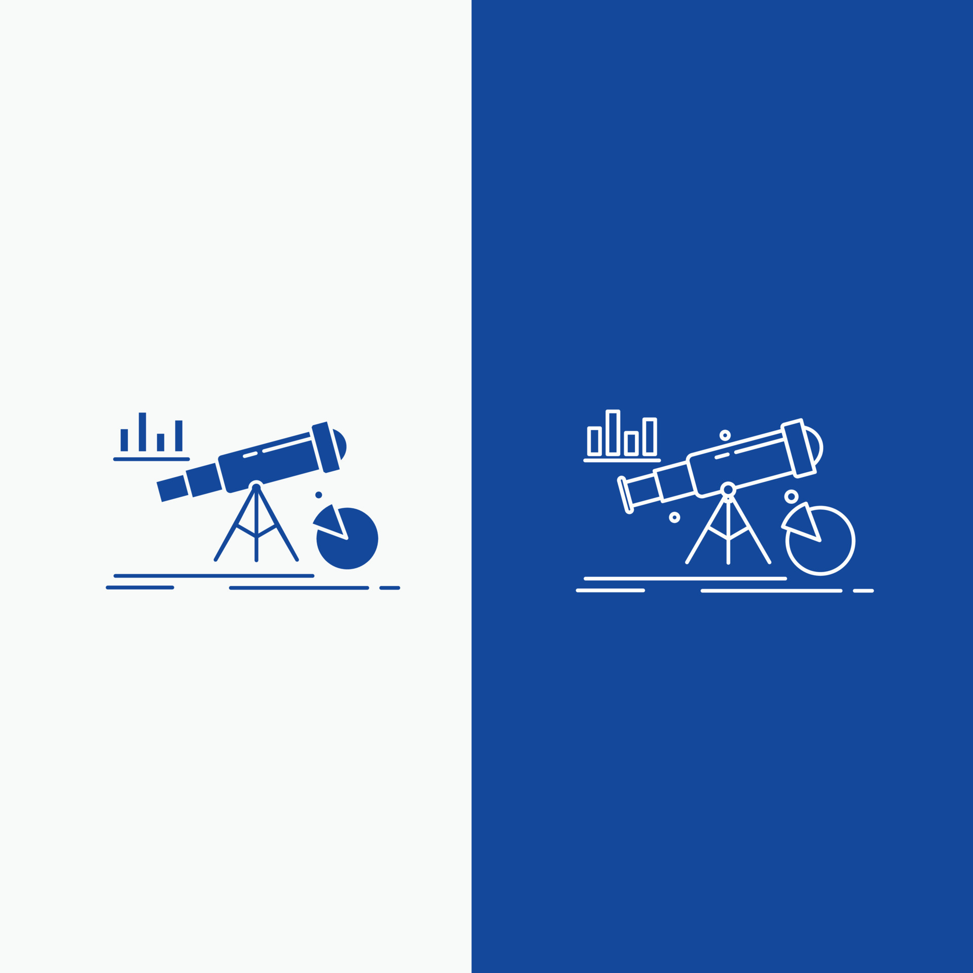 Analytics Finance Forecast Market Prediction Line And Glyph Web Button In Blue Color