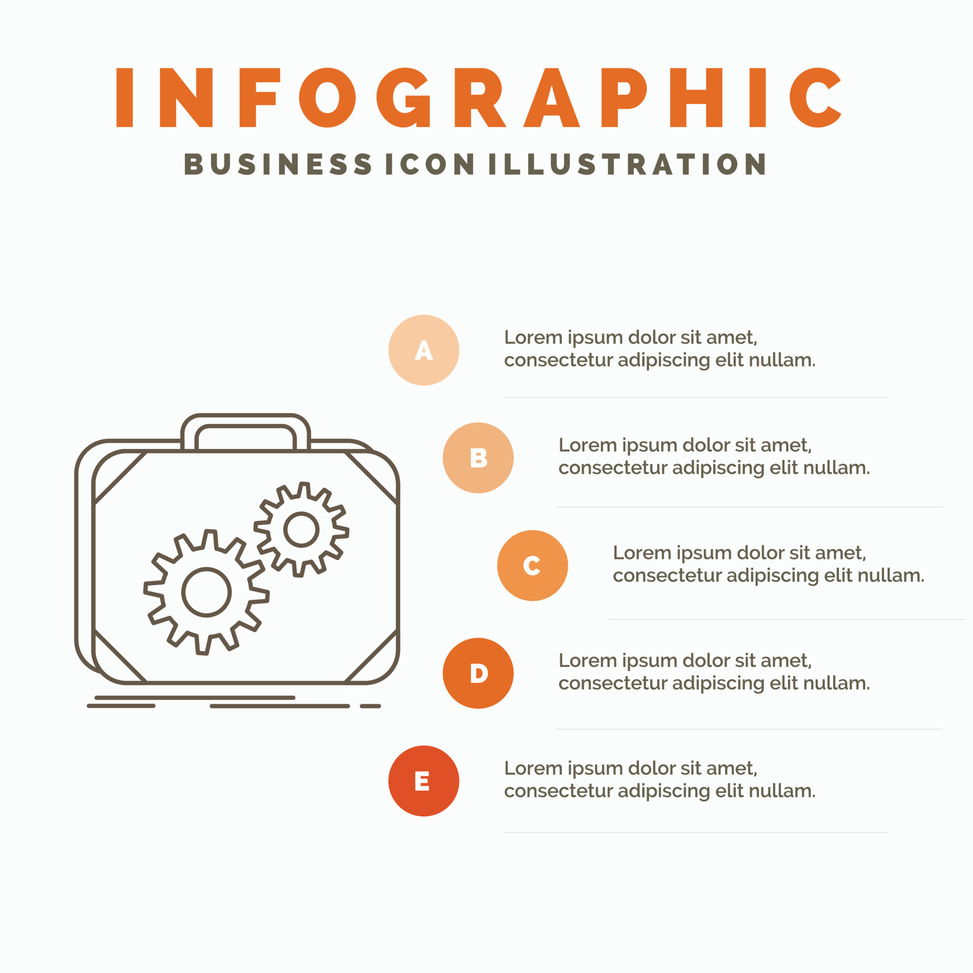 Briefcase Case Production Progress Work Infographics Template For Website And Presentation