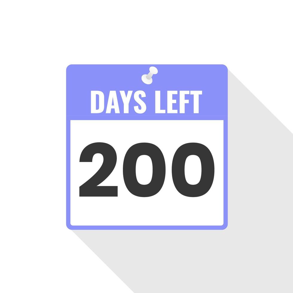 200 Days Left Countdown sales icon. 200 days left to go Promotional ... 200 Days Left Countdown sales icon. 200 days left to go Promotional ...