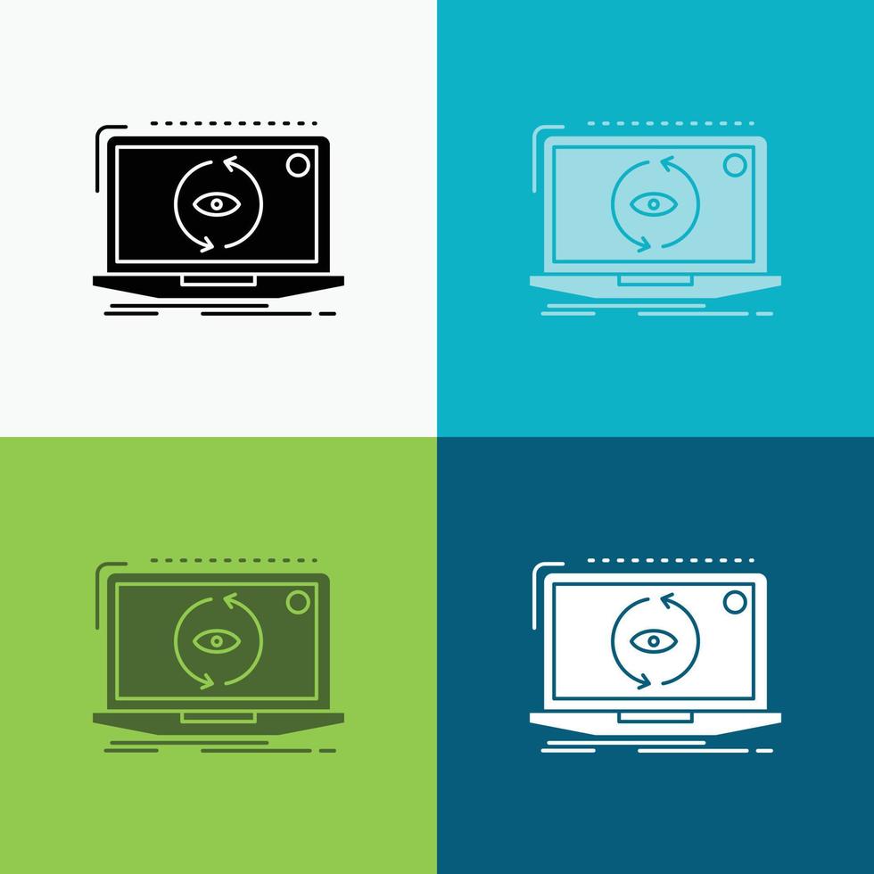 App. application. new. software. update Icon Over Various Background. glyph style design ...