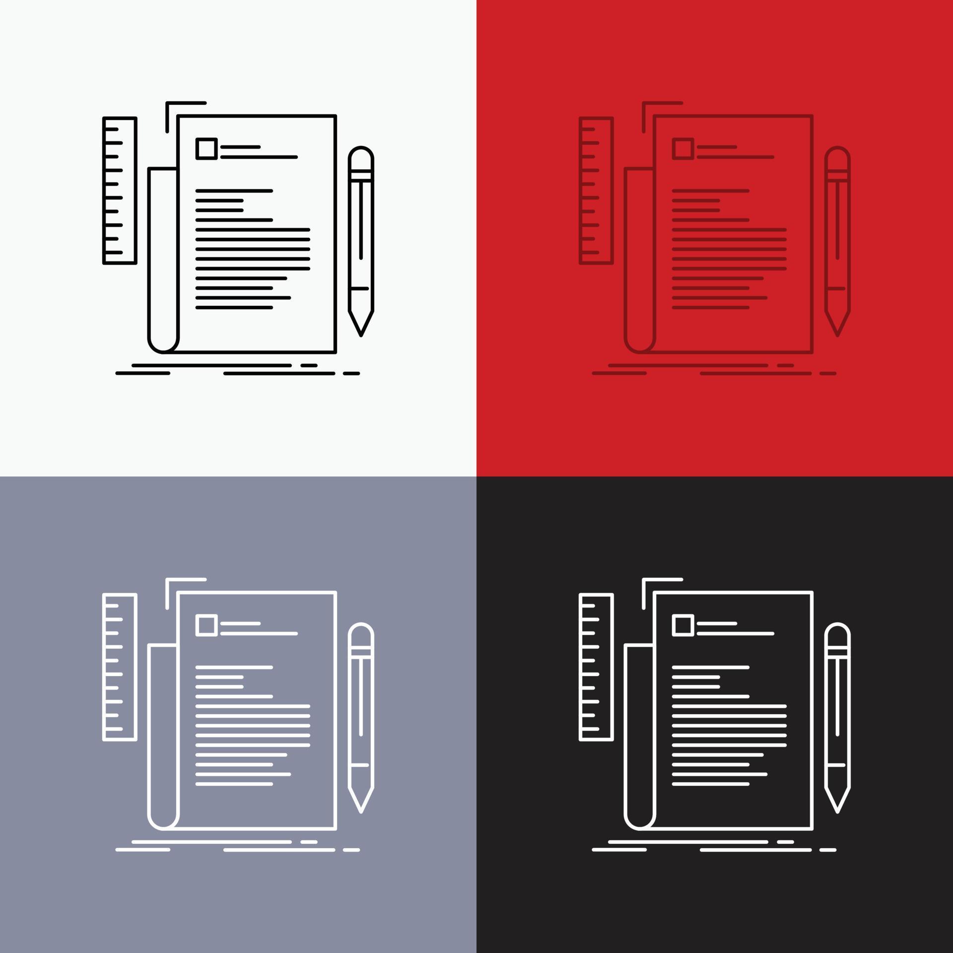 Code Coding File Programming Script Icon Over Various Background Line Style Design