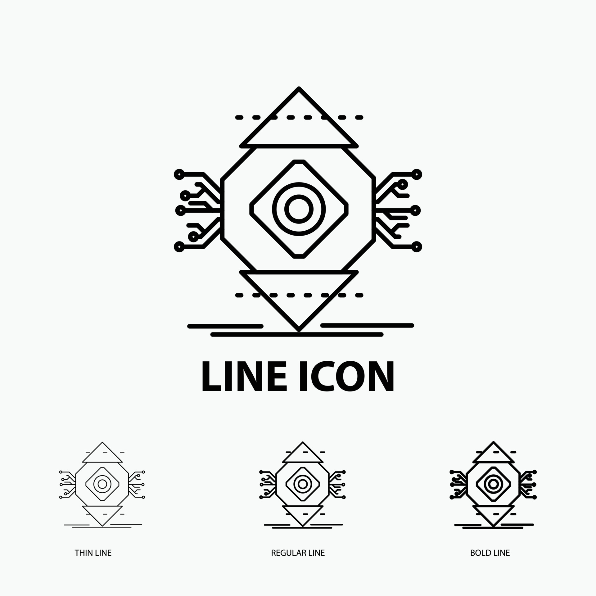 Ubicomp Computing Ubiquitous Computer Concept Icon In Thin Regular