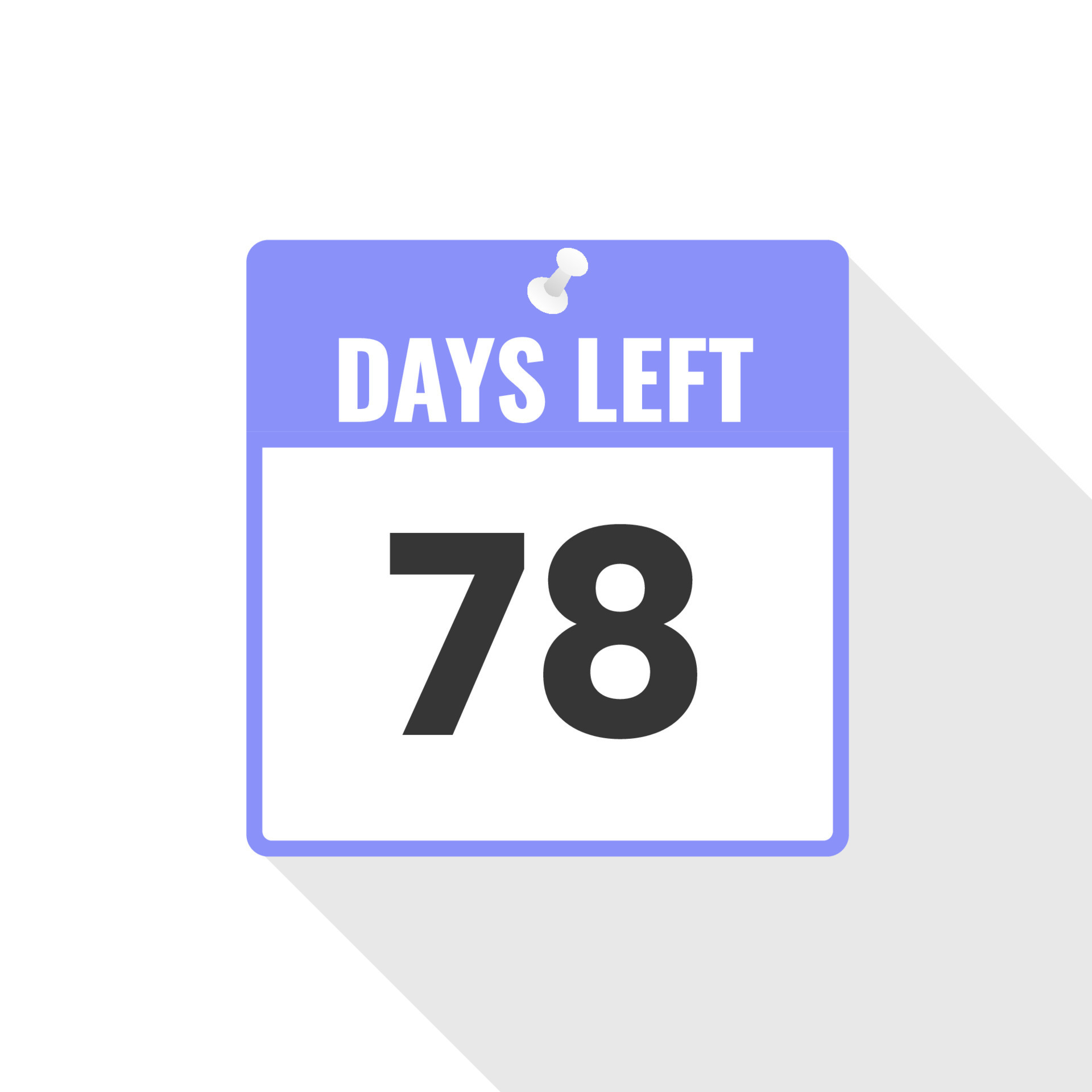 78 Days Left Countdown sales icon. 78 days left to go Promotional banner 12921235 Vector Art at ...
