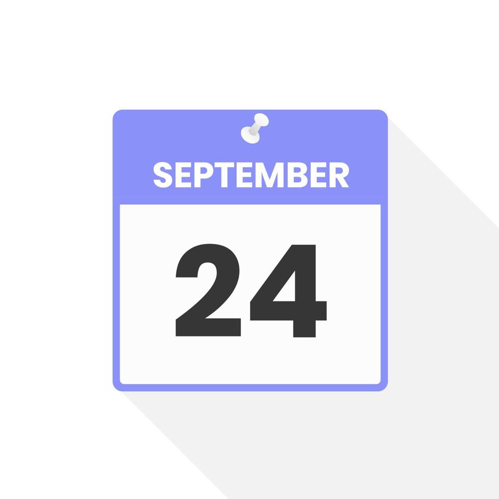 September 24 calendar icon. Date, Month calendar icon vector ... September 24 calendar icon. Date, Month calendar icon vector ...