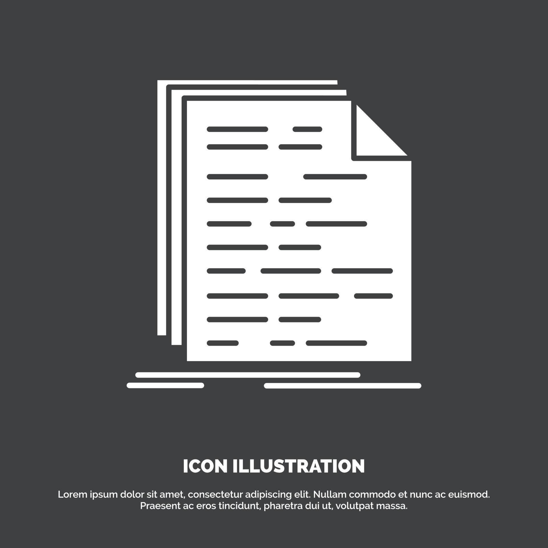 Code Coding Doc Programming Script Icon Glyph Vector Symbol For Ui And Ux Website Or
