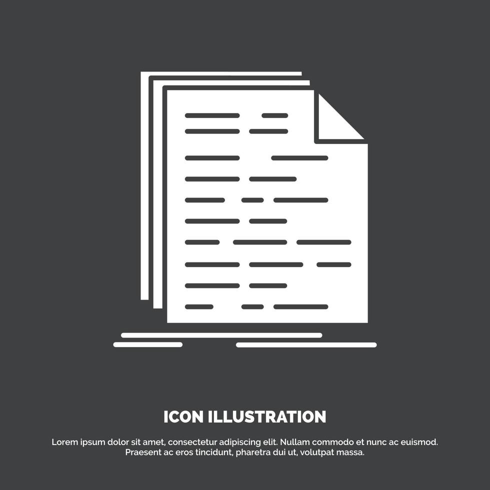 Code Coding Doc Programming Script Icon Glyph Vector Symbol For Ui And Ux Website Or
