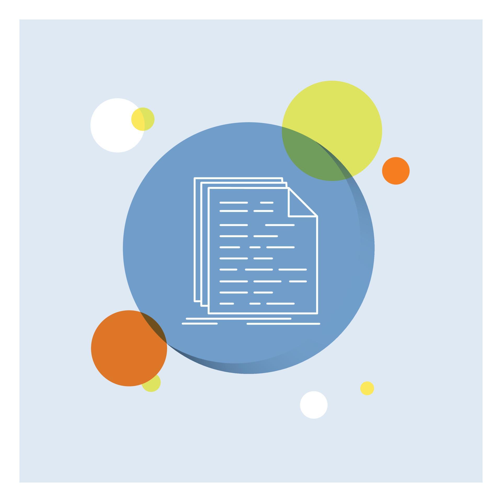 Code Coding Doc Programming Script White Line Icon Colorful Circle