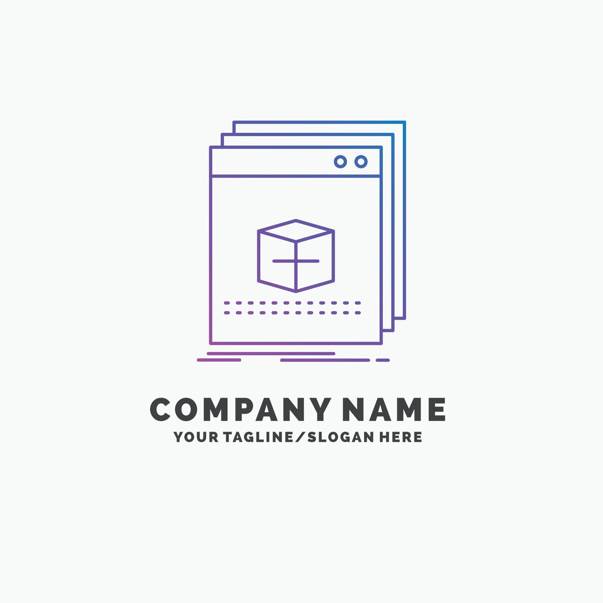 Software App Application File Program Purple Business Logo Template Place For Tagline