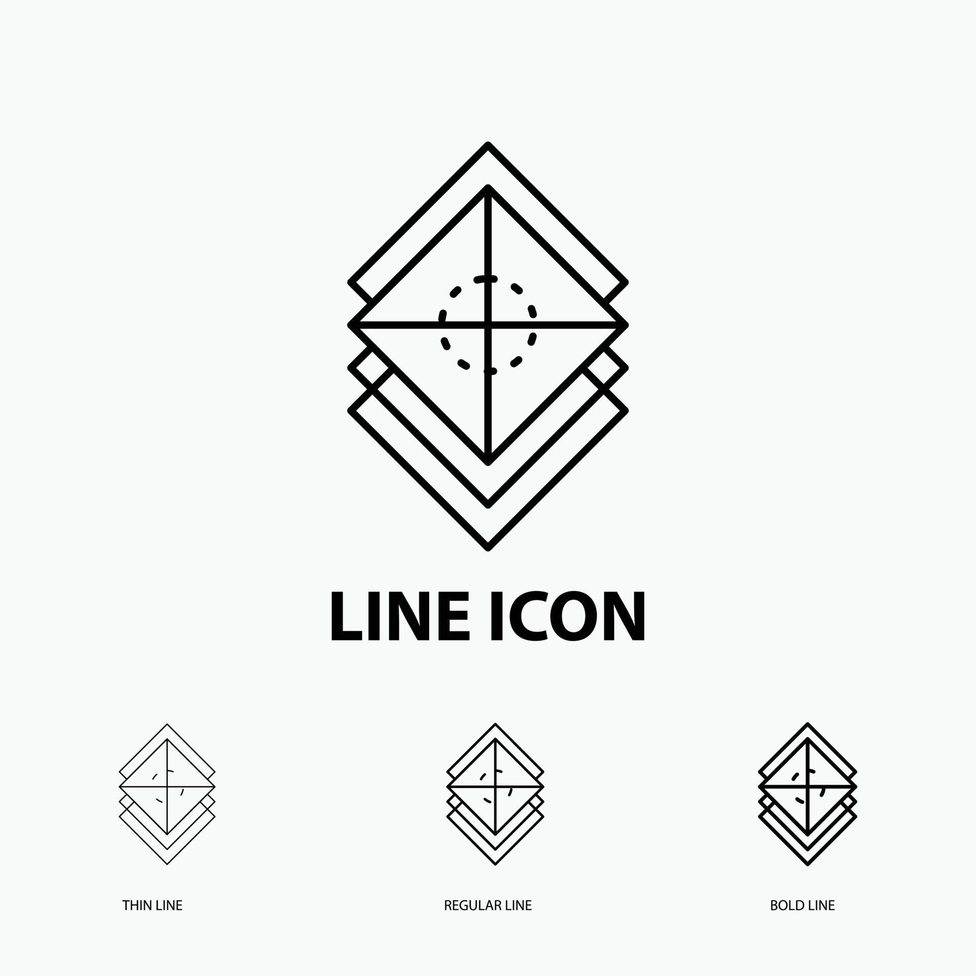 Arrange. design. layers. stack. layer Icon in Thin. Regular and Bold Line Style. Vector ...