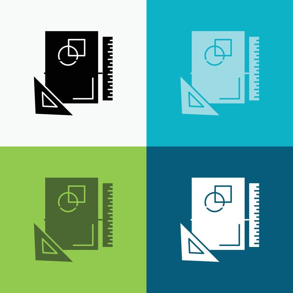 Design. layout. page. sketch. sketching Icon Over Various Background. glyph style design ...