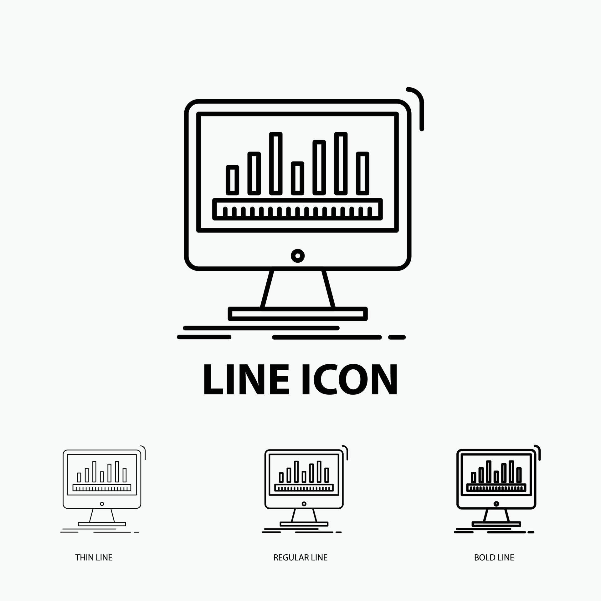 Analytics Processing Dashboard Data Stats Icon In Thin Regular And