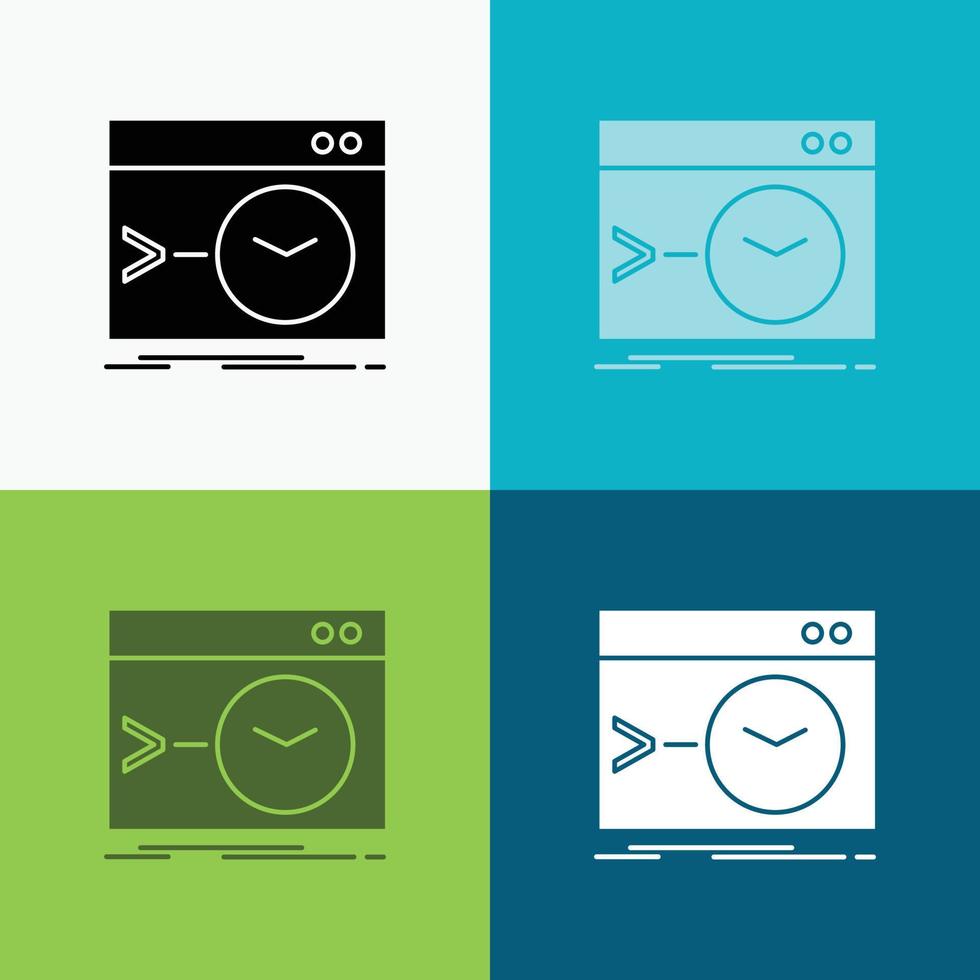 Admin. command. root. software. terminal Icon Over Various Background ...