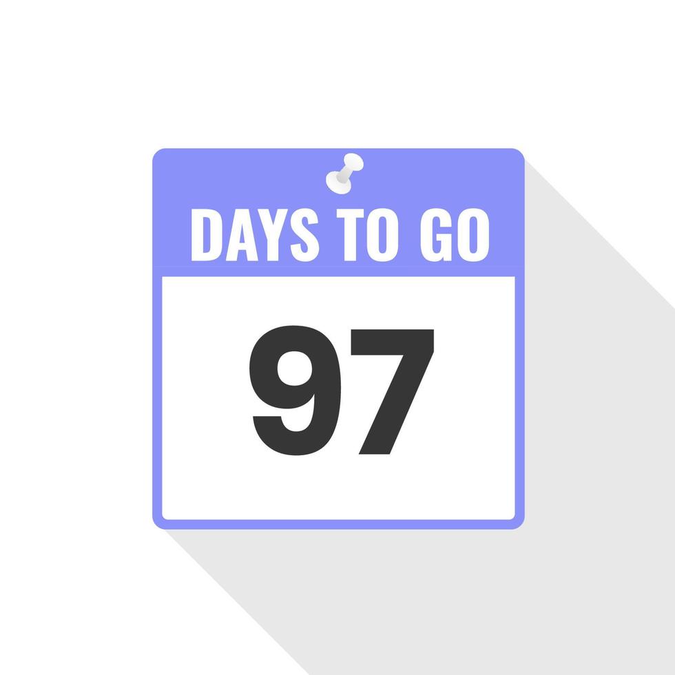 97 Days Left Countdown sales icon. 97 days left to go Promotional ... 97 Days Left Countdown sales icon. 97 days left to go Promotional ...
