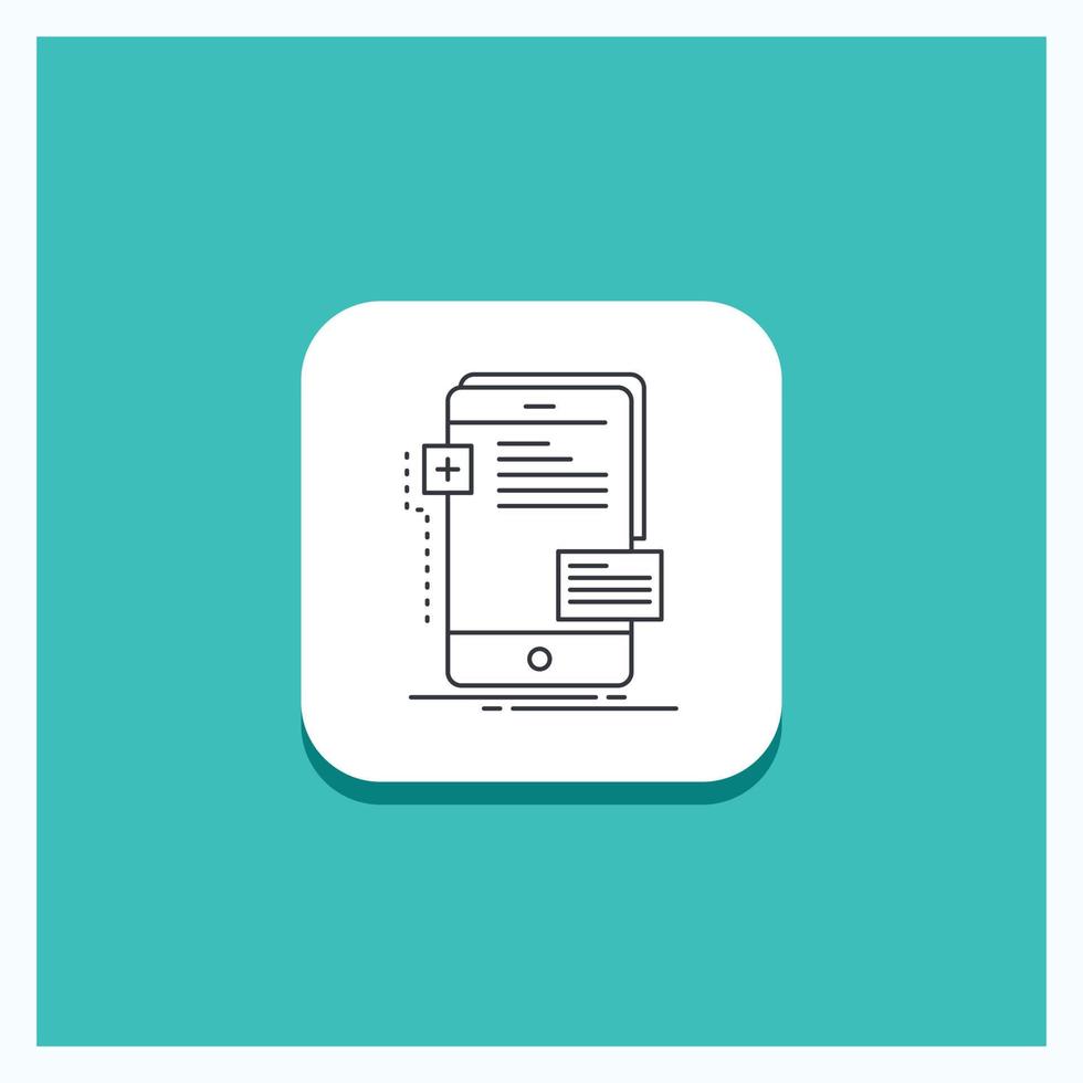 Round Button For Frontend Interface Mobile Phone Developer Line