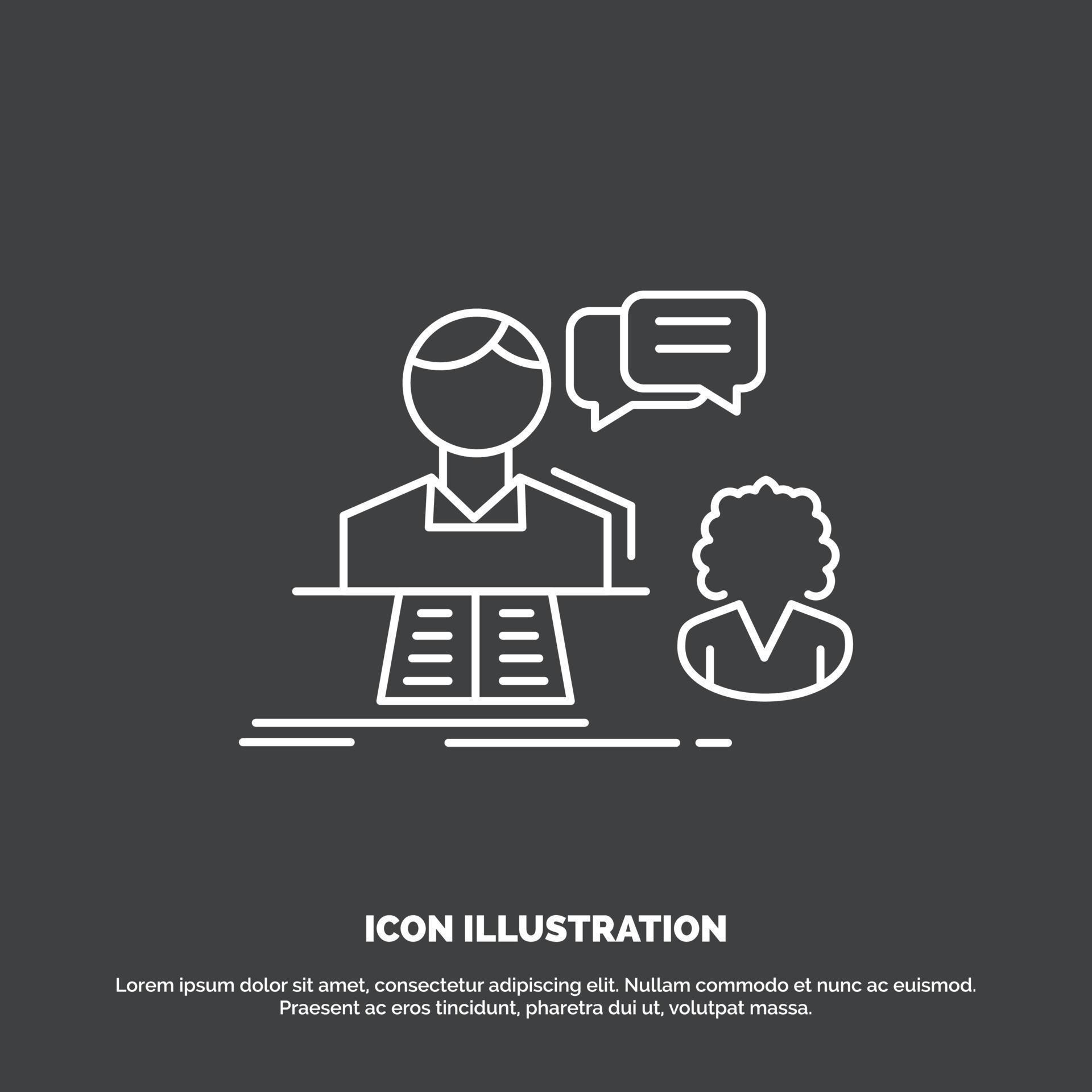 Consultation Chat Answer Contact Support Icon Line Vector Symbol For Ui And Ux Website Or