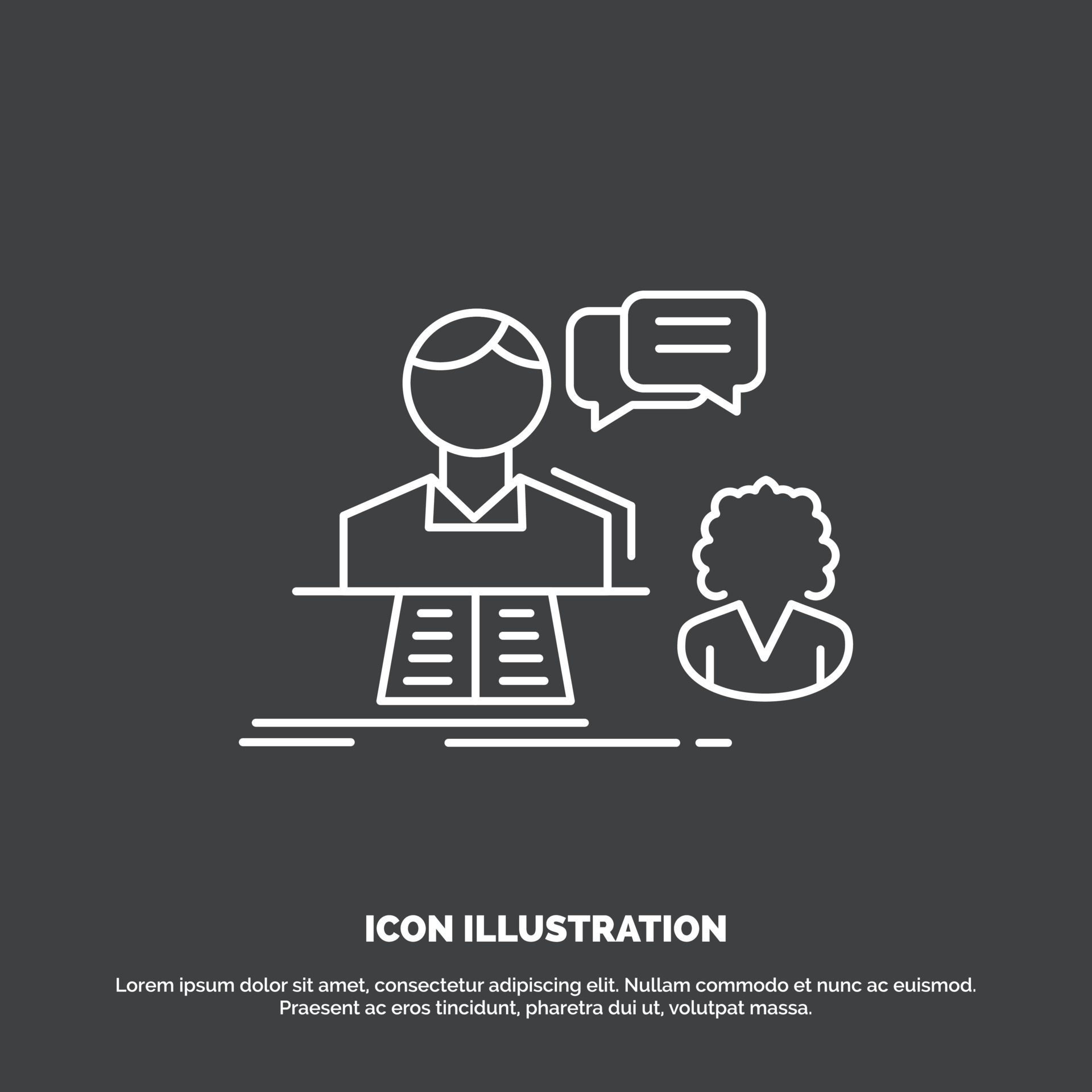 Consultation Chat Answer Contact Support Icon Line Vector Symbol For Ui And Ux Website Or