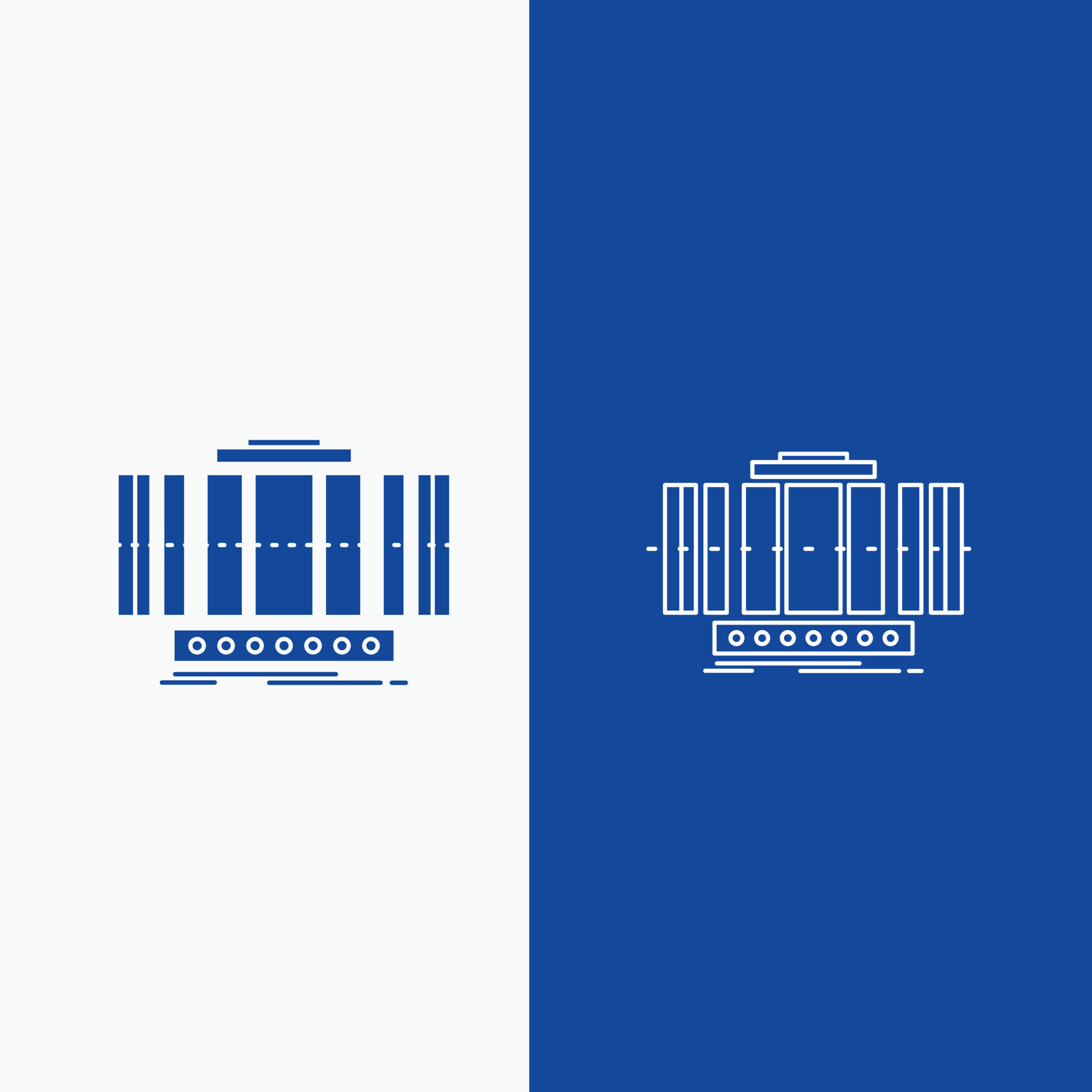 Turbine Vertical Axis Wind Technology Line And Glyph Web Button In Blue Color Vertical