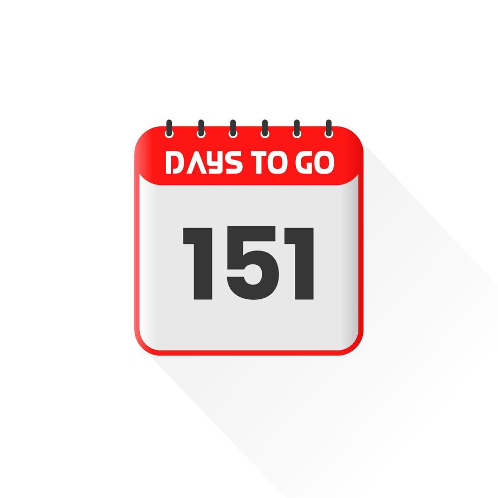 Countdown icon 151 Days Left for sales promotion. Promotional sales ... Countdown icon 151 Days Left for sales promotion. Promotional sales ...
