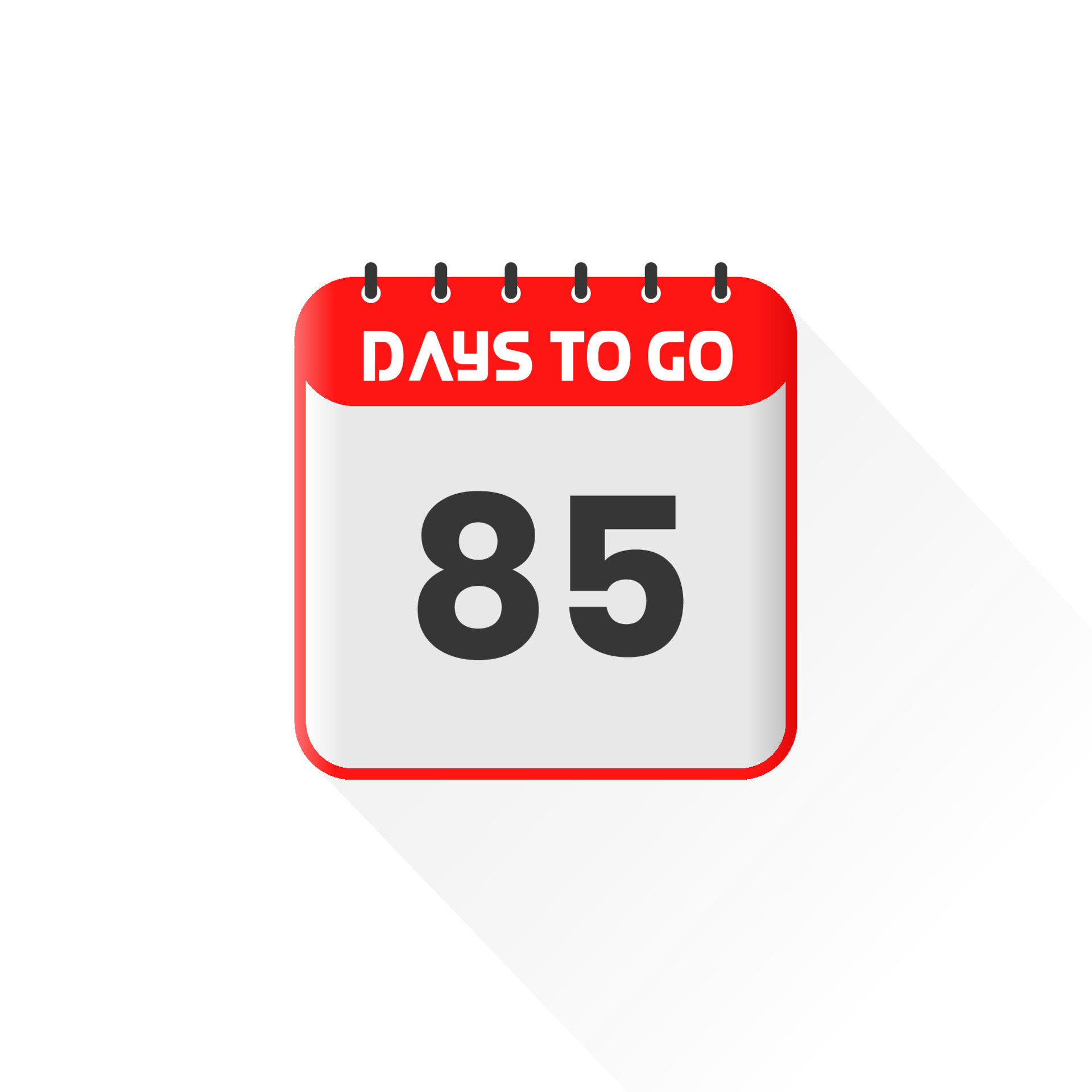 Countdown icon 85 Days Left for sales promotion. Promotional sales banner 85 days left to go ...