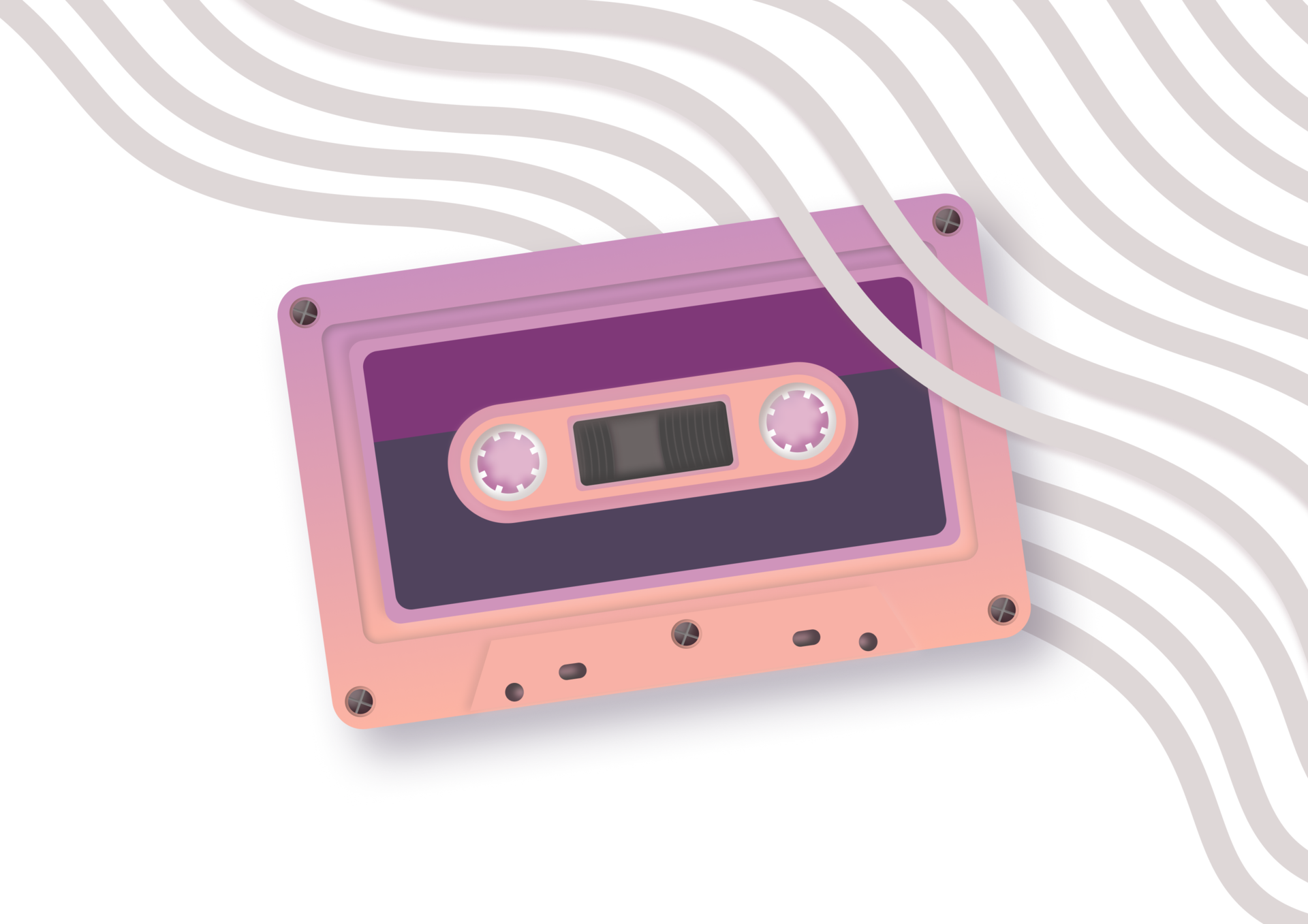 Aesthetic Lofi Cassette Tape Music 12932434 Png
