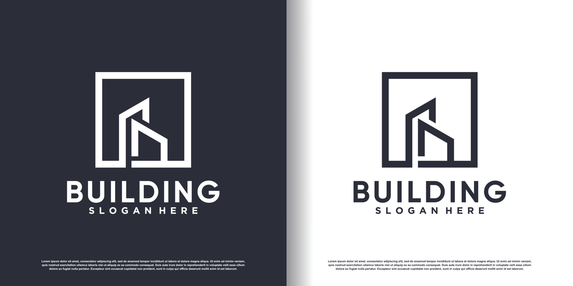 Building Construction Logo Design For Business With Creative Modern